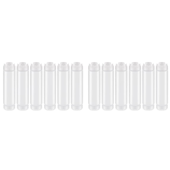 12 Pcs 16 Oz Inverted Plastic Squeeze Bottles, Refillable Tip Large ...