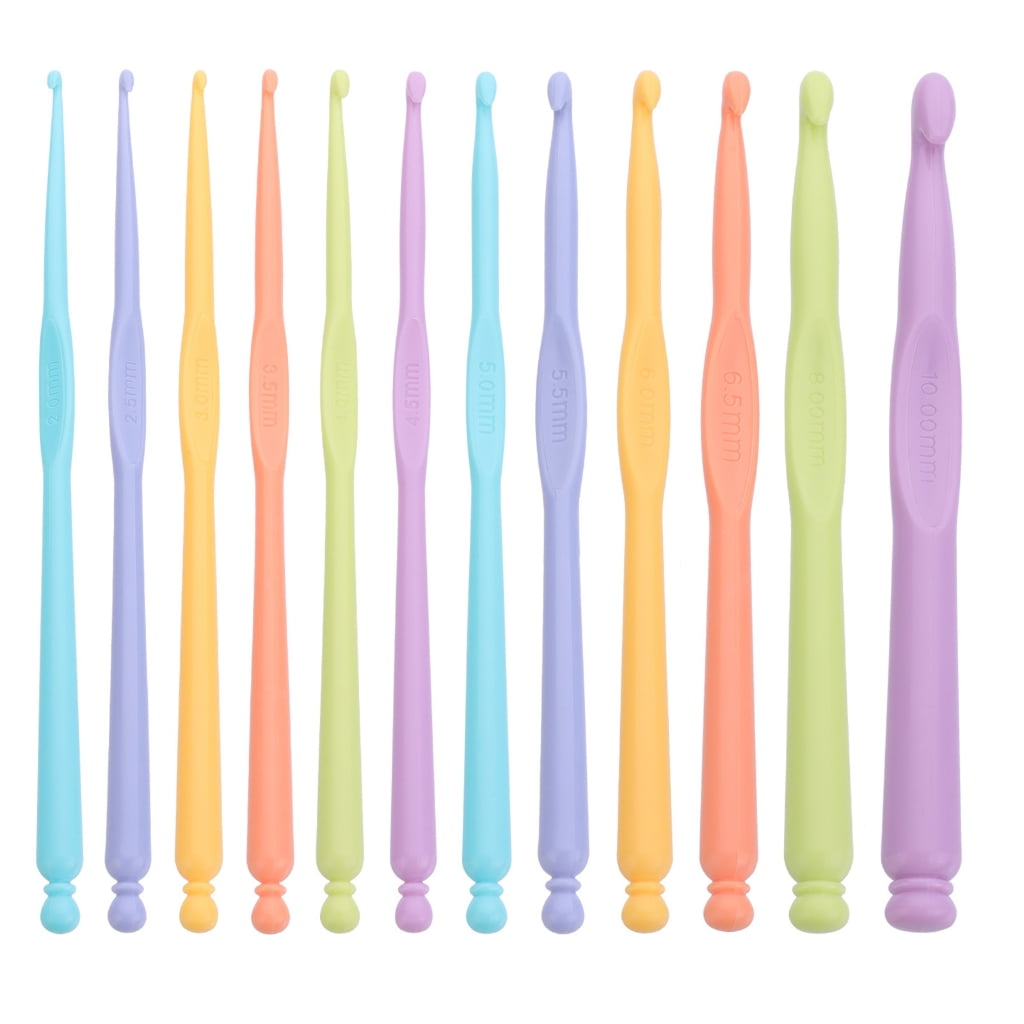 12 Pcs Colourful Crochet Hook Set 2.0mm-10.0mm Crochet Needle ...