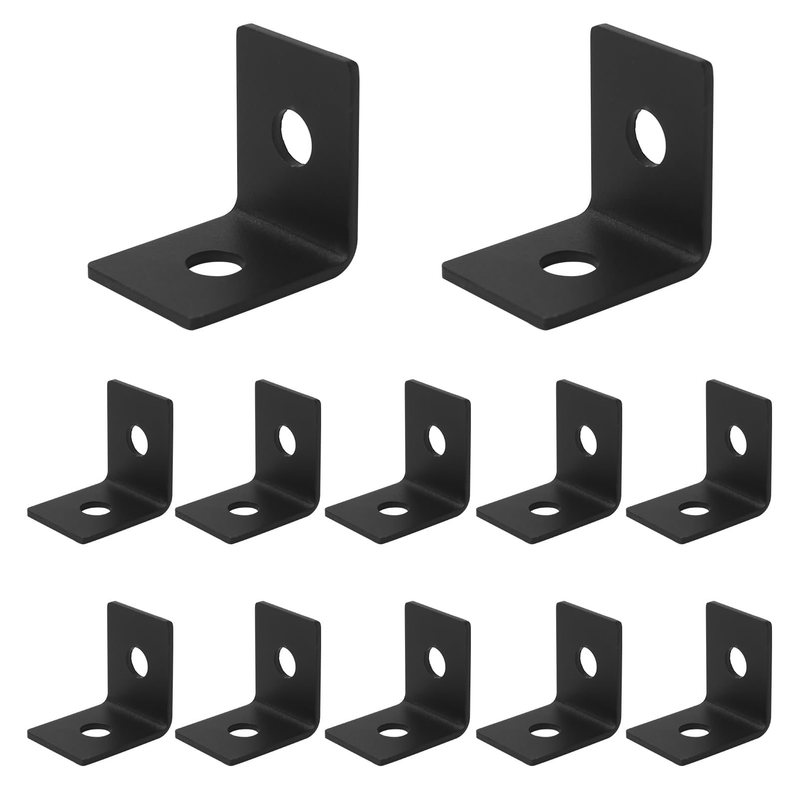 12 Pcs 2 Hole L Shaped 90 Degree Angle Connector Bracket，2x2 x1.55 Inch ...
