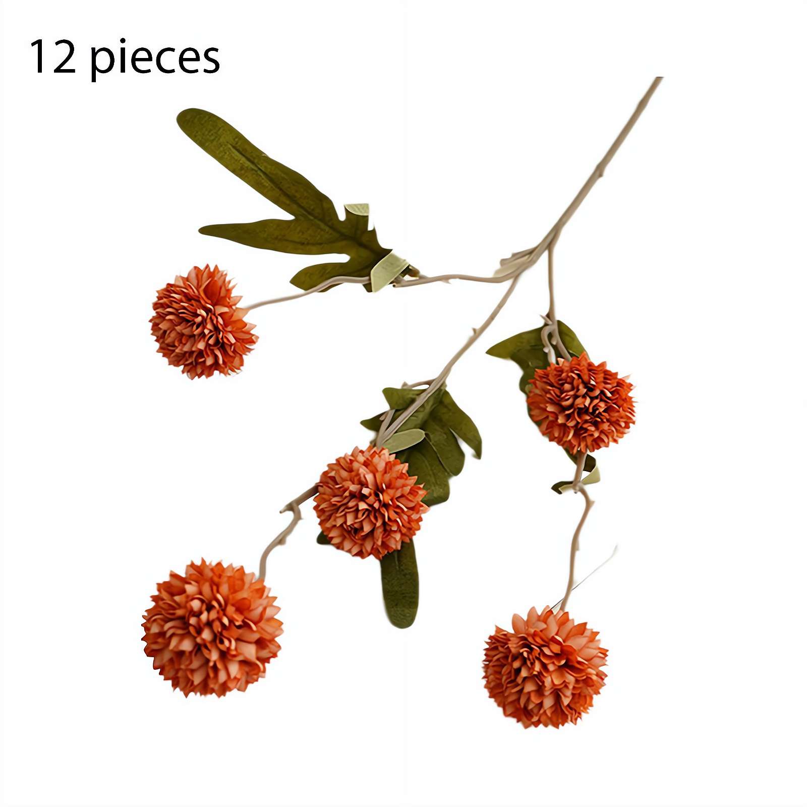 12 Pcs 20" Artificial Chrysanthemum Flowers, Realistic Simulation Mum ...