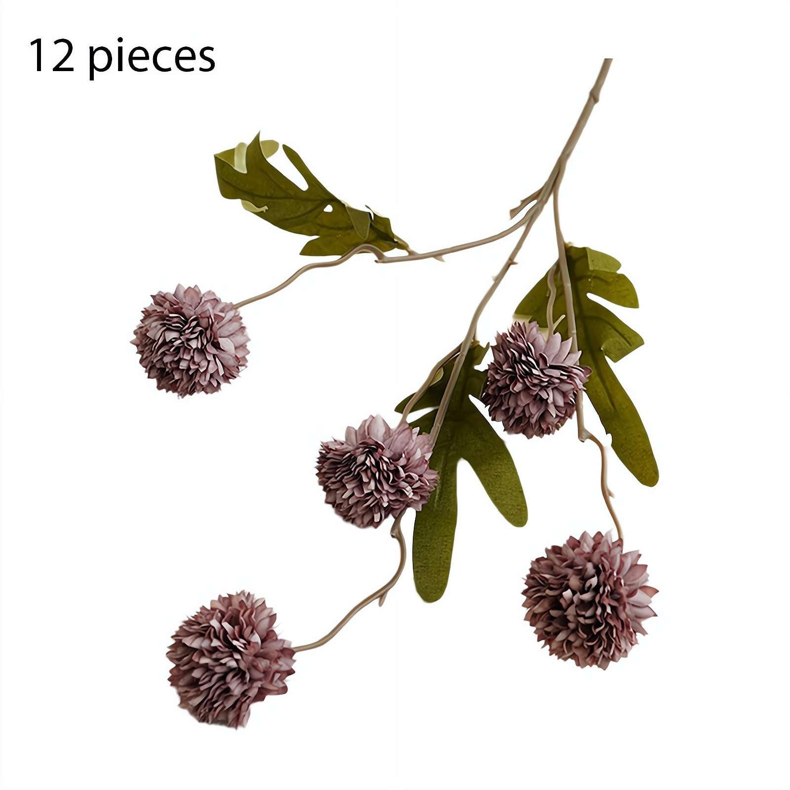 12 Pcs 20" Artificial Chrysanthemum Flowers, Realistic Simulation Mum ...