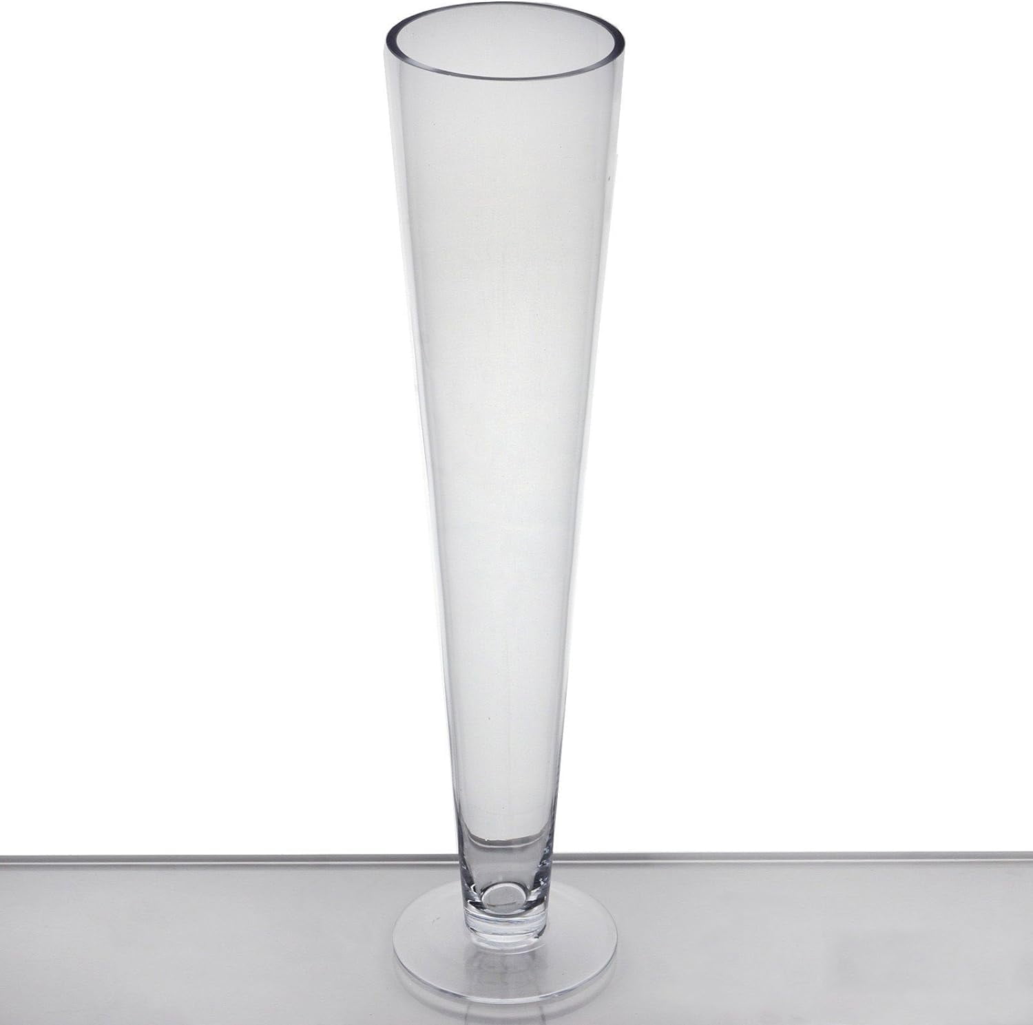 12 Pcs 20" Tall Clear Glass Trumpet Vases for Wedding Centerpieces | 20 ...