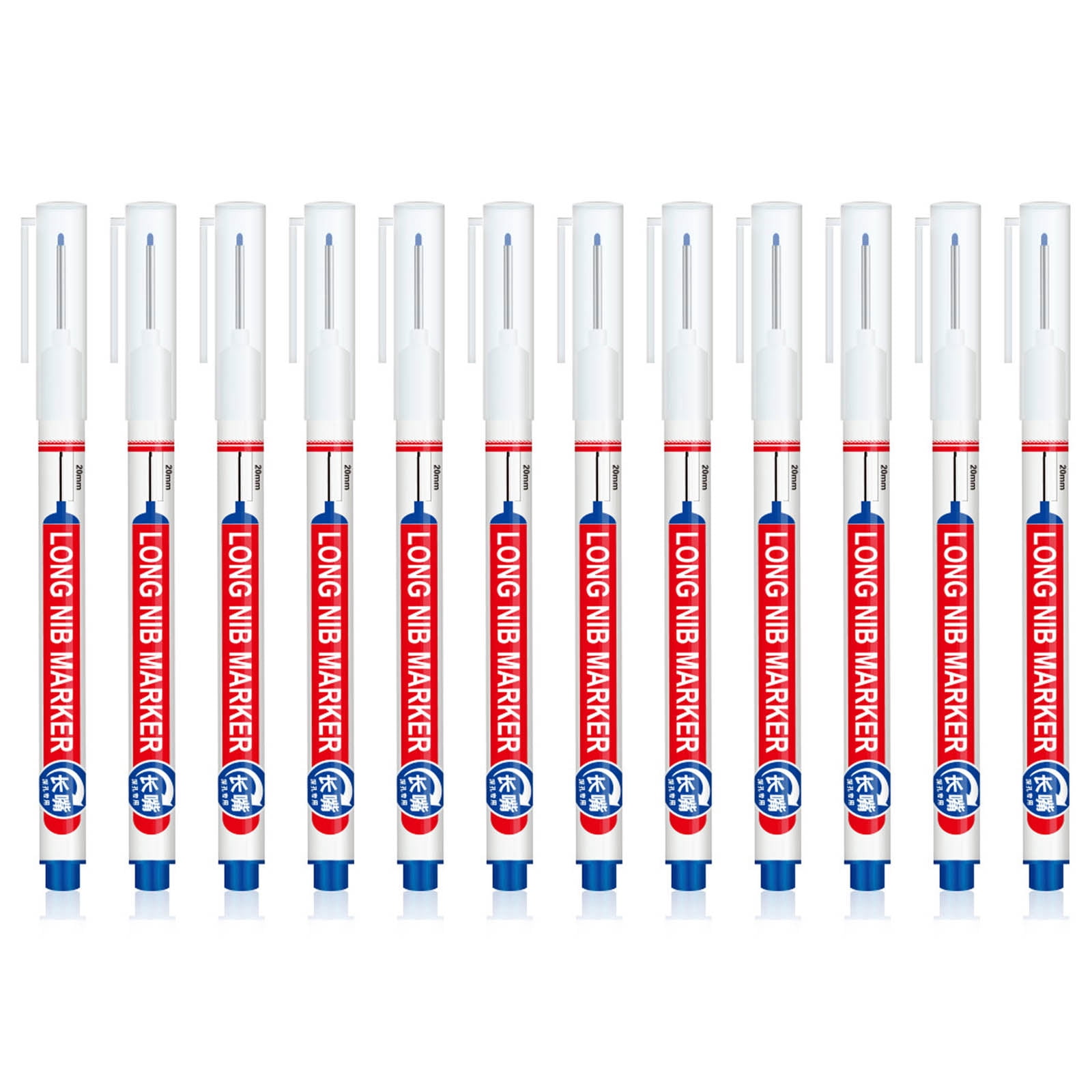 12 Pcs 20mm Long-Nib Marker Pens Deep Reach Markers Long Nose Tiles ...