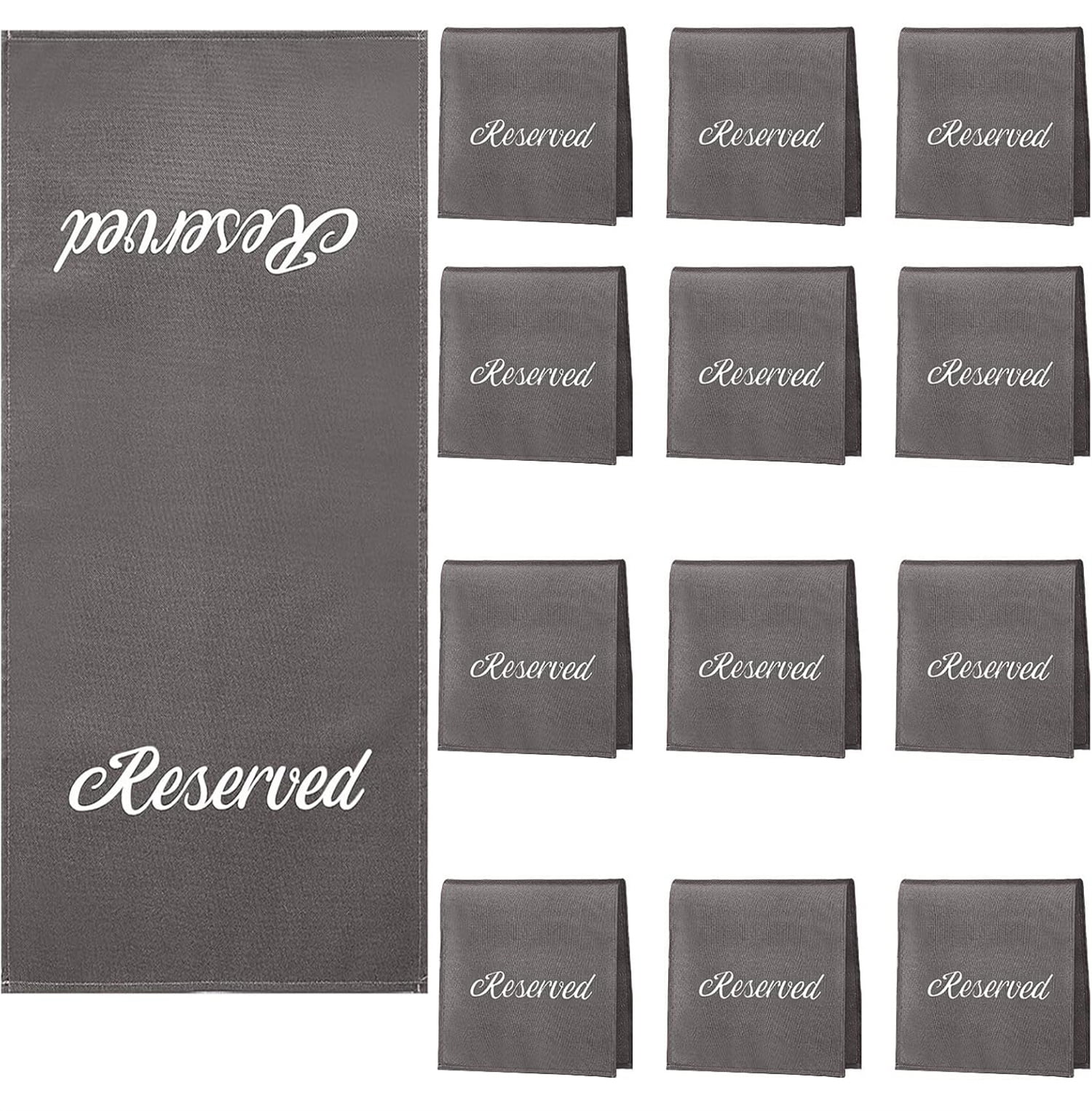 12 Pcs 22 inch Reserved Seating Signs,Happon Reserved Chair Signs for ...