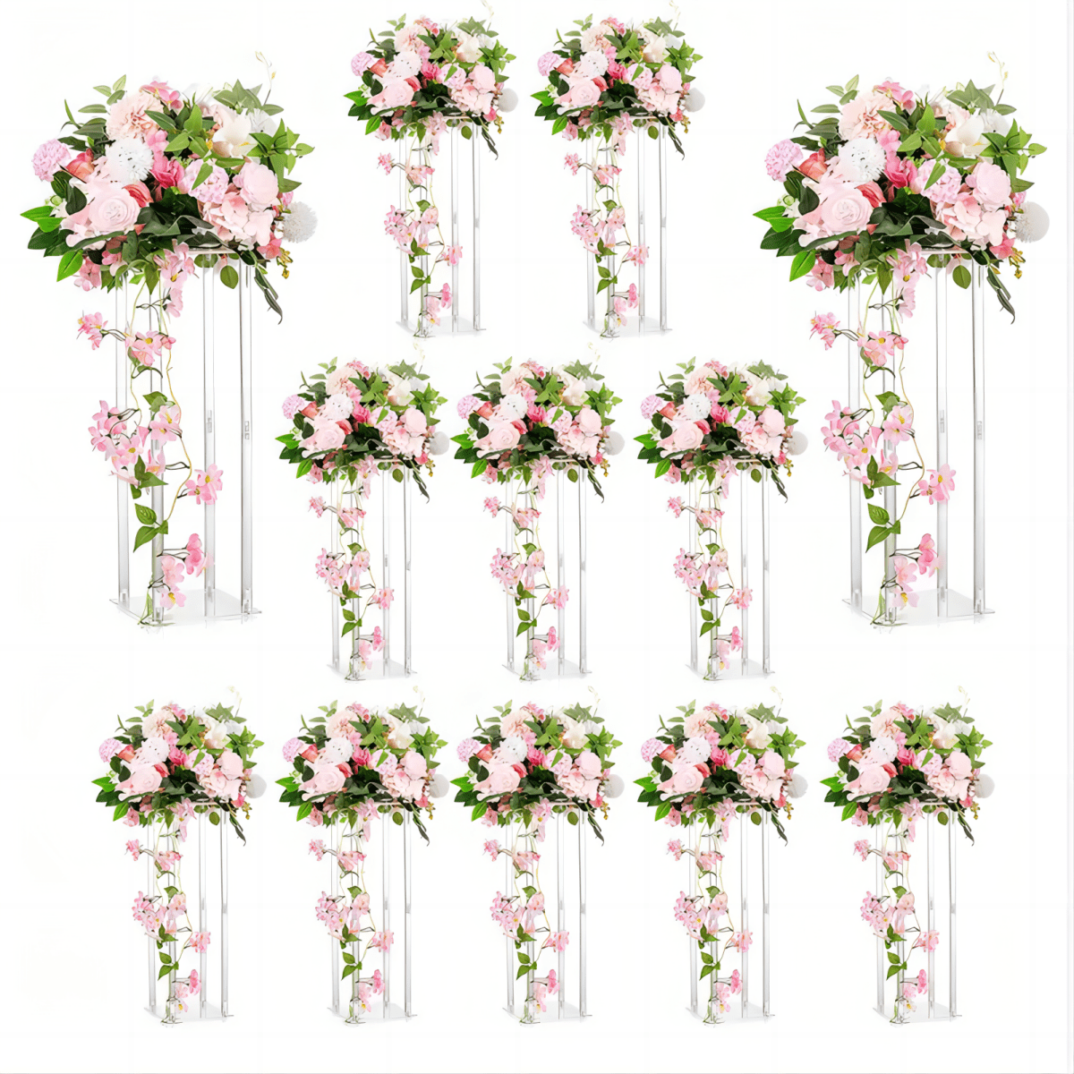 12 Pcs 23.6 Inch Tall Flowers Stand For Party Tables Decorations ...