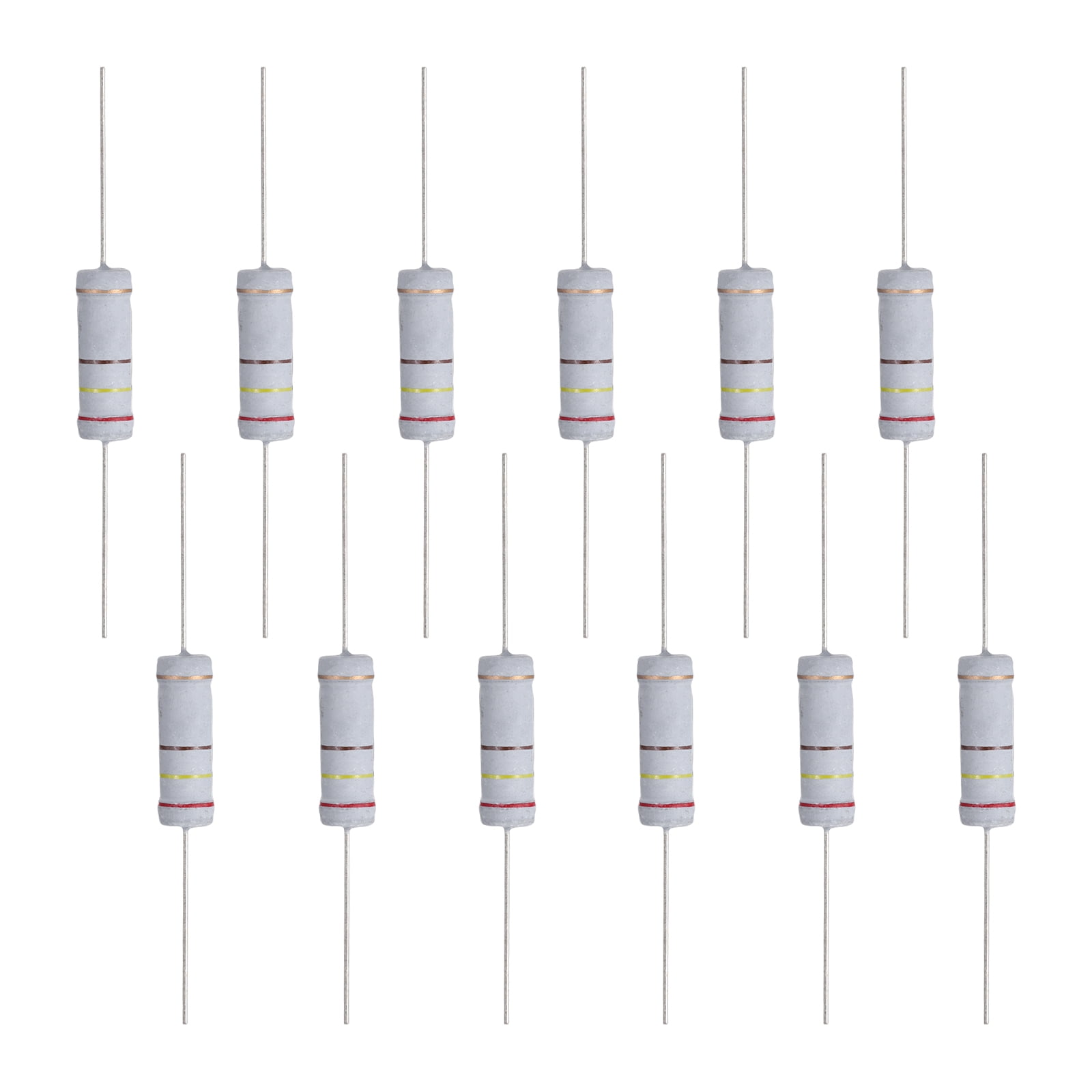 12 Pcs 240 ohm Resistor 5 Watt Metal Film Fixed Resistor for Breadboard ...