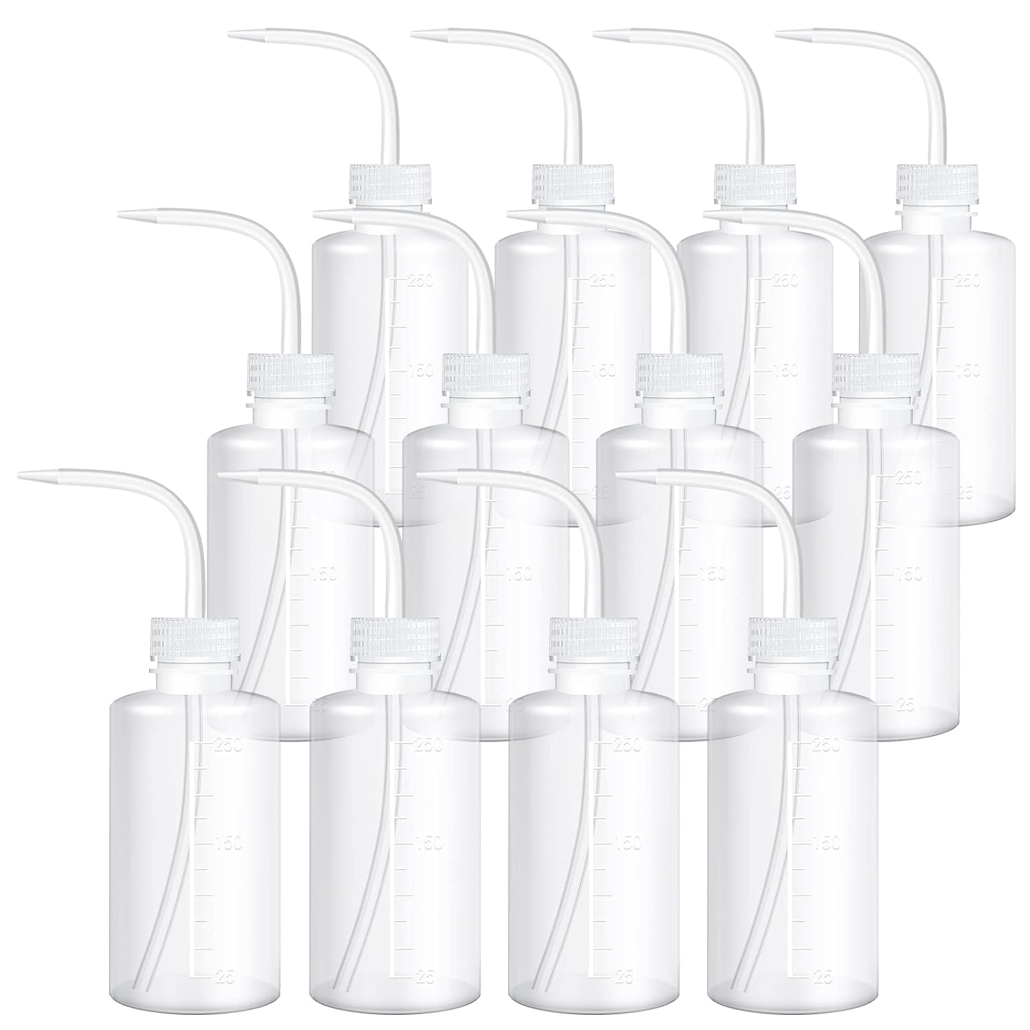 12 Pcs 250ml Plastic Safety Wash Bottles, 8oz, Multipurpose: Watering ...