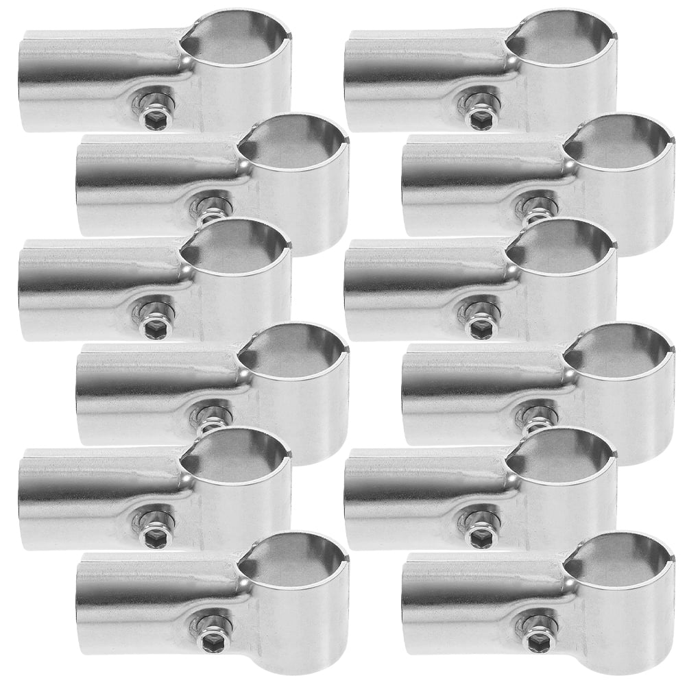 12 Pcs 25mm Unions Movable Steel Pipe Connectors Picket Fence Stainless ...