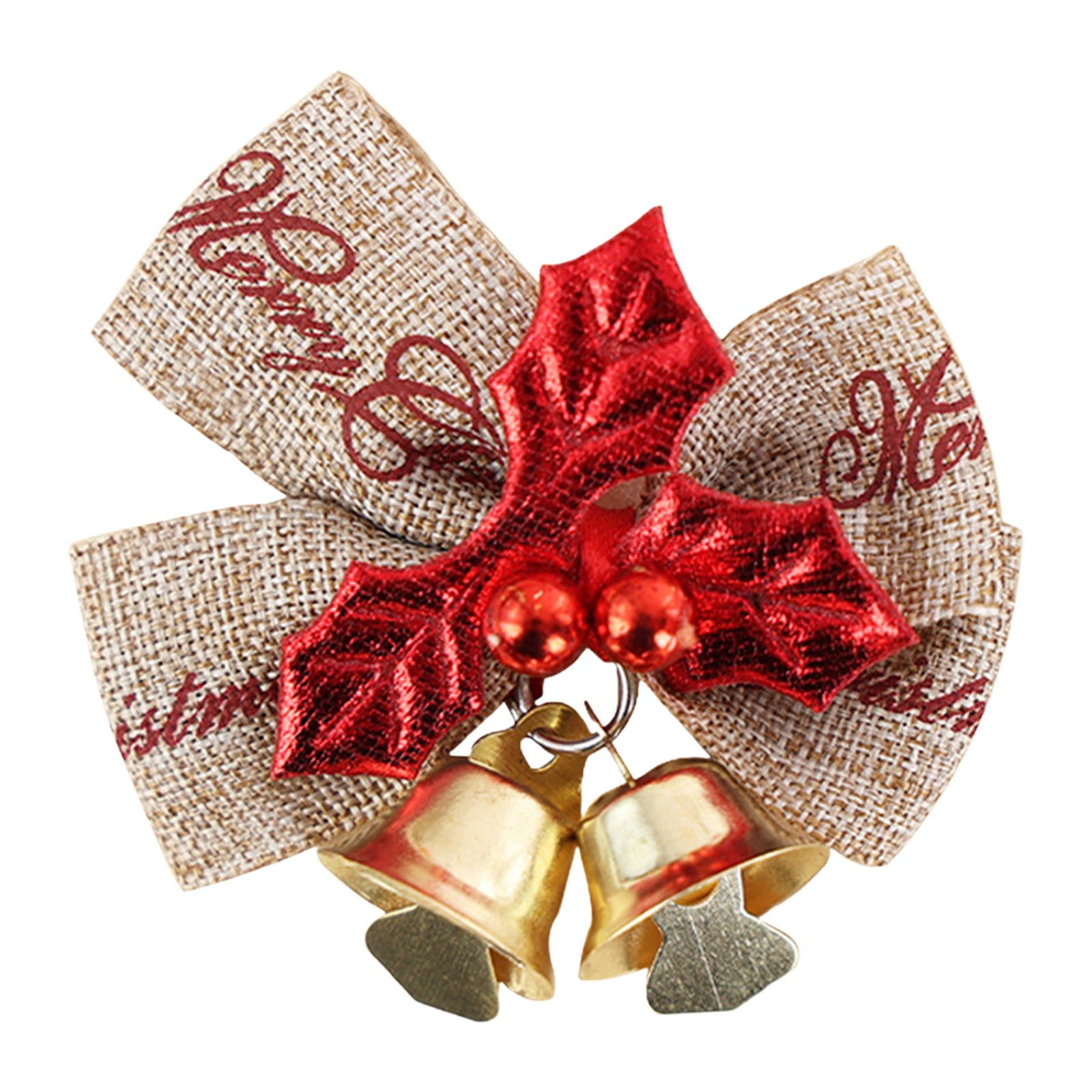 12 Pcs 2inch Mini Christmas Bows - Green & Red Burlap Wreaths & Tree ...