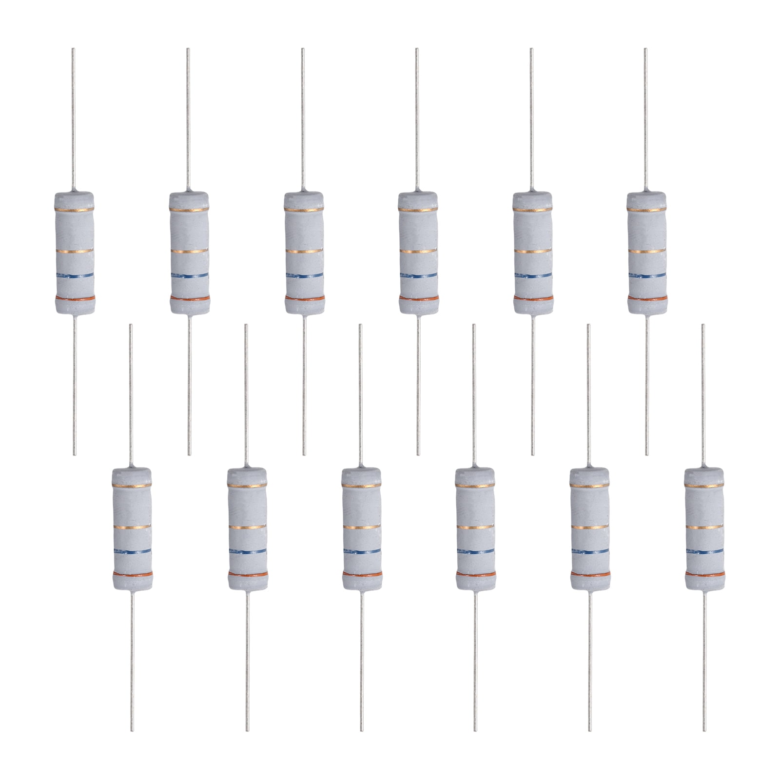 12 Pcs 3.6 ohm Resistor 5 Watt Metal Film Fixed Resistor for Breadboard ...