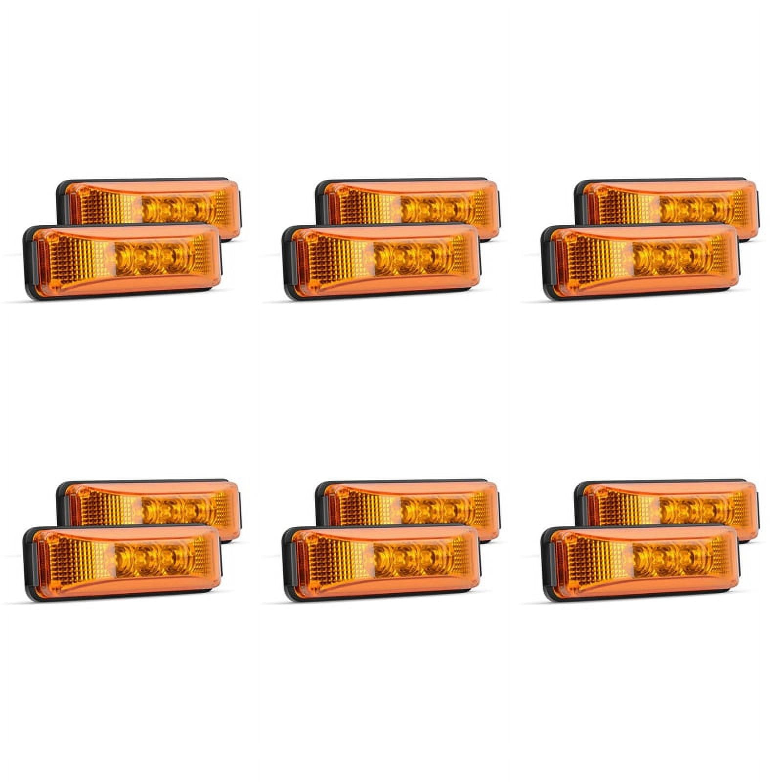 12 Pcs 3.9 Inch 3 Truck Trailer Front Rear LED Side Marker Light ...