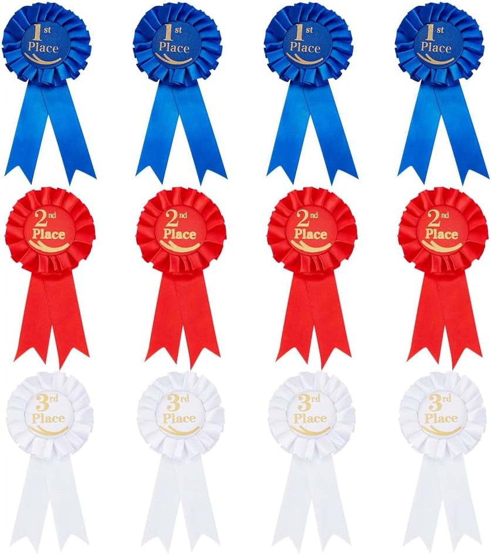12 Pcs 3 Colors Award Ribbon Satin Participation Ribbon Honorable ...