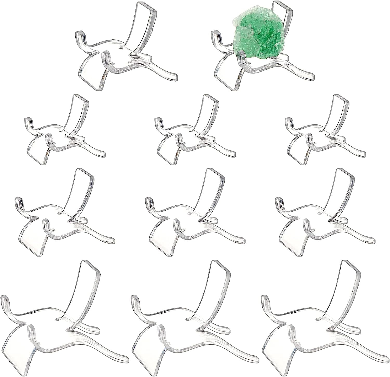 12 Pcs 3 Sizes Acrylic Triangle Display Holder, Clear Plastic Display ...