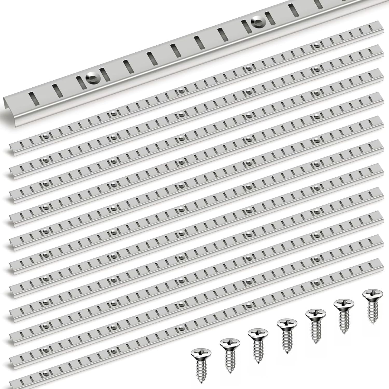 The 12 Pcs 36 Inch Shelf Pilaster Metal Mortise Mount Pilaster Strip ...