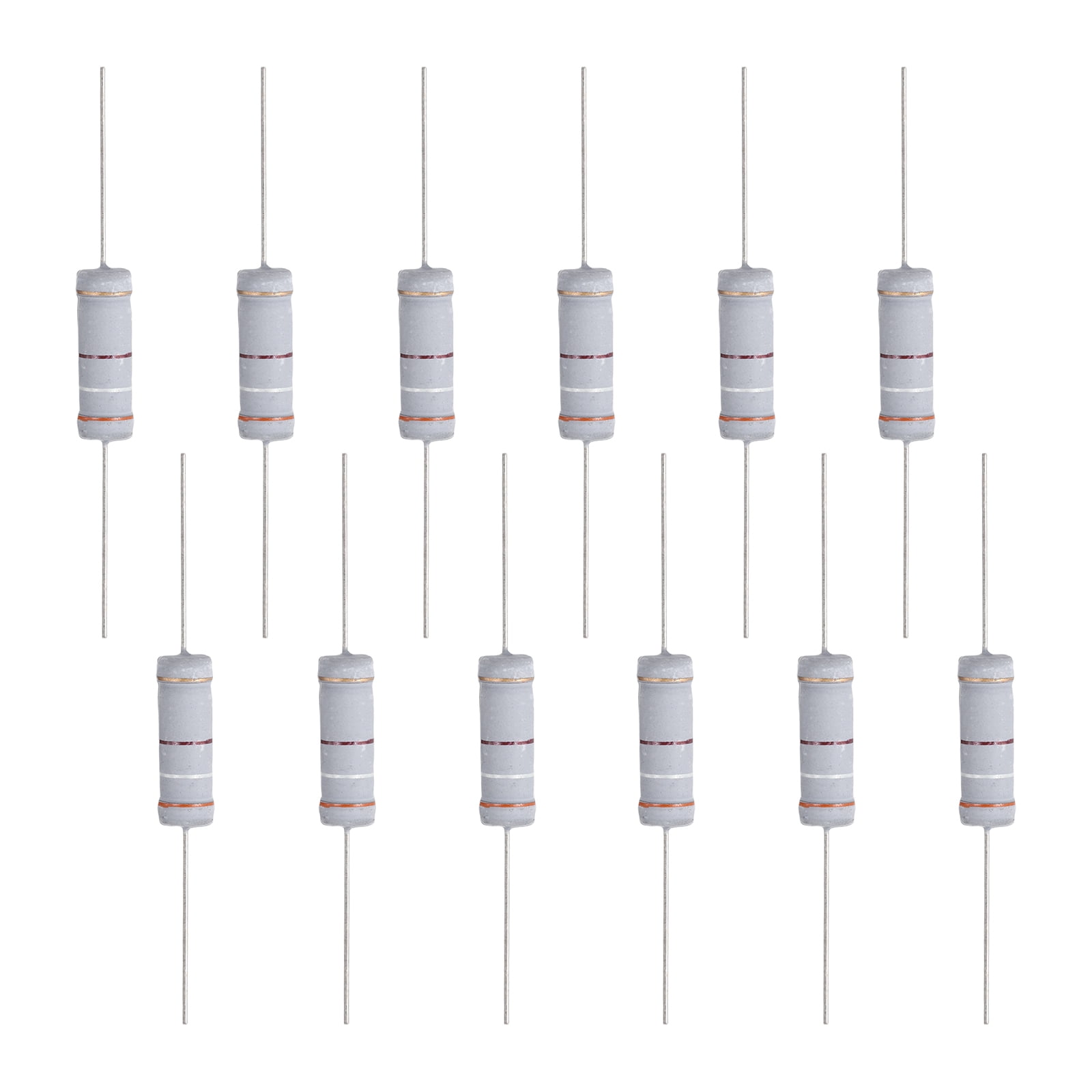 12 Pcs 390 ohm Resistor 5 Watt Metal Film Fixed Resistor for Breadboard ...