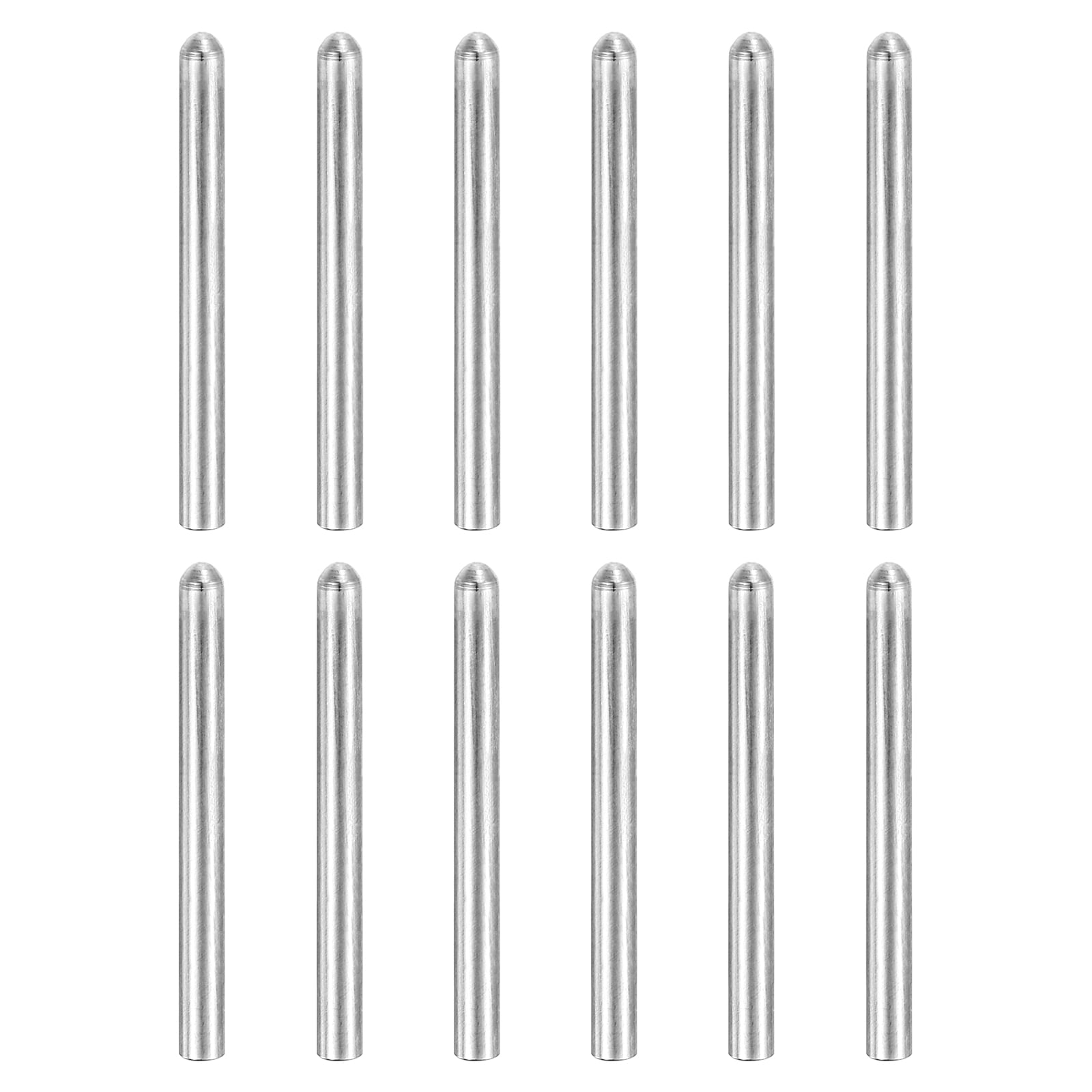 12 Pcs 3x35 mm 304 Stainless Steel Dowel Pins, Round Head Flat ...