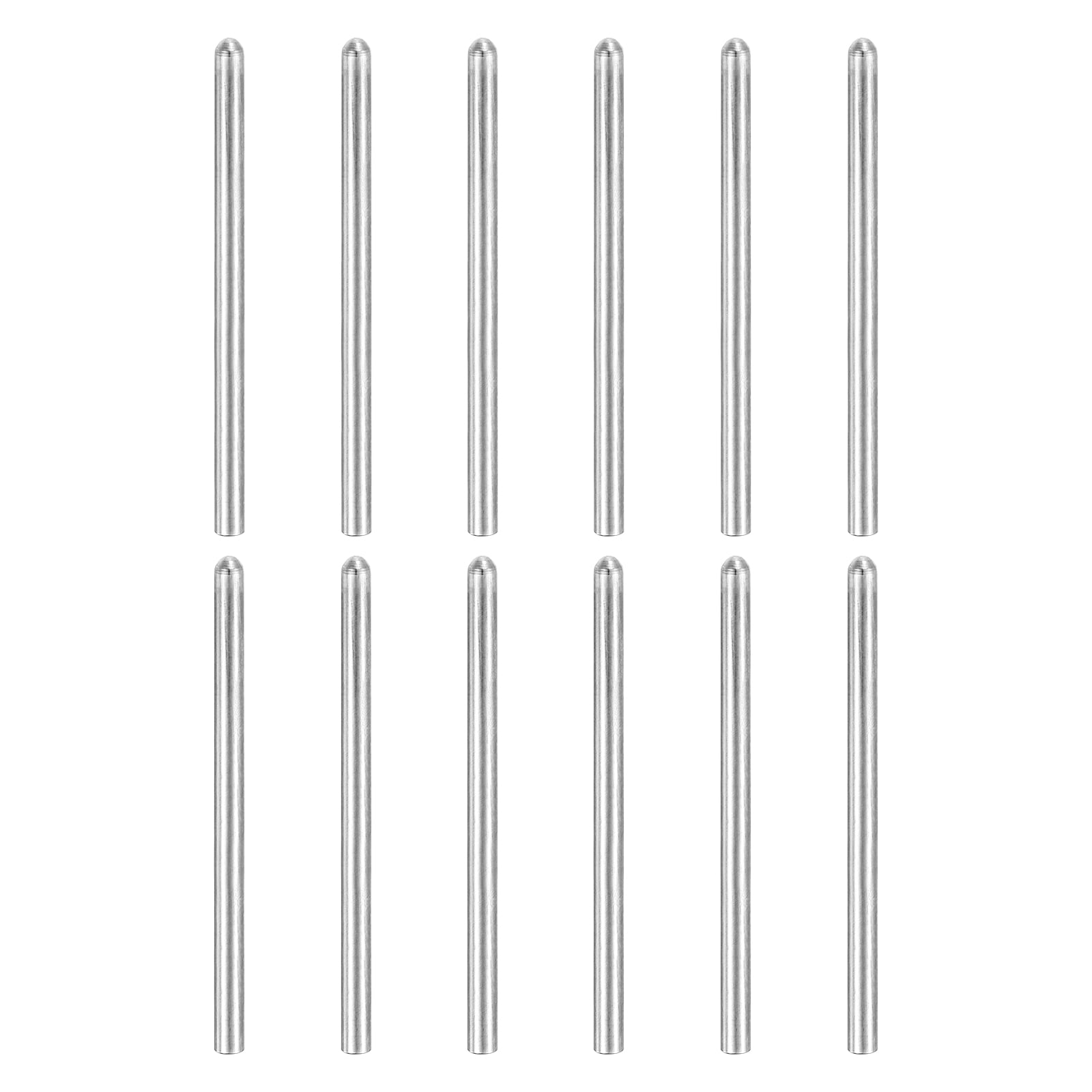 12 Pcs 3x50 mm 304 Stainless Steel Dowel Pins, Round Head Flat ...