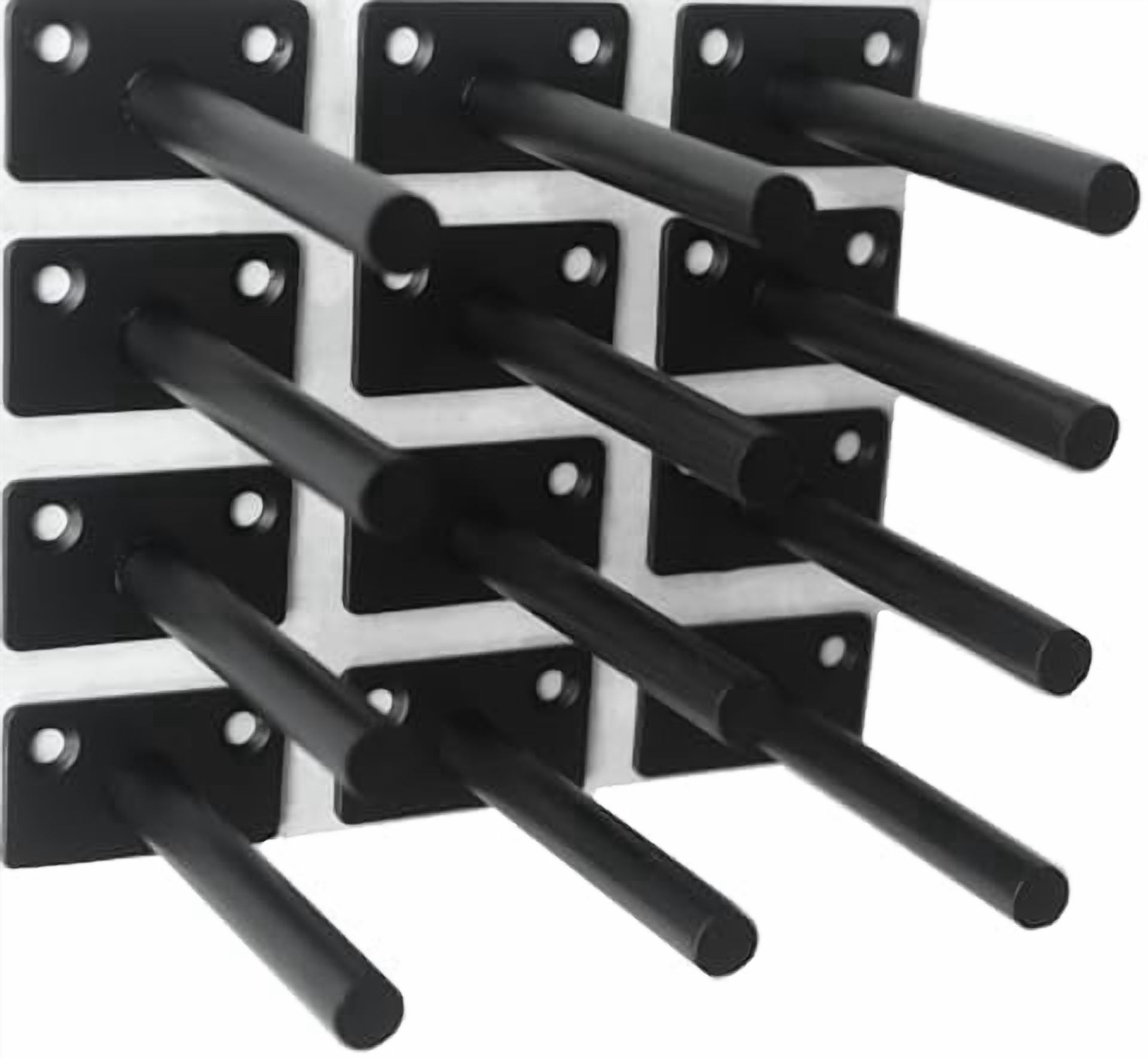 12 Pcs 4" Black Solid Steel Floating Shelf Bracket Blind Shelf Supports ...