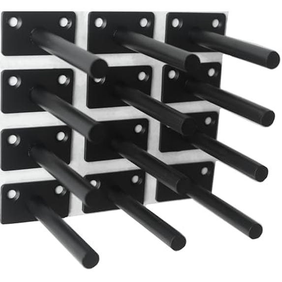 12 Pcs 4" Black Solid Steel Floating Shelf Bracket Blind Shelf Supports ...