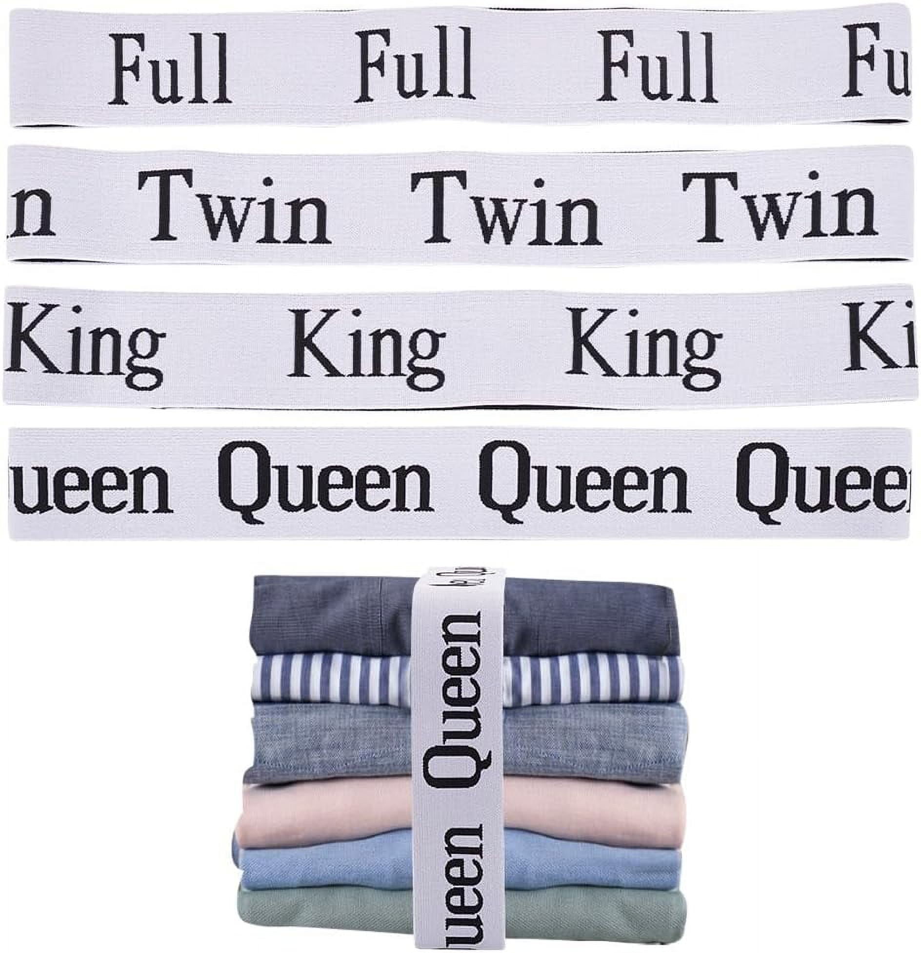 12 Pcs 4 Styles Sheet Bands for Organizing Sheet Keepers Closet ...