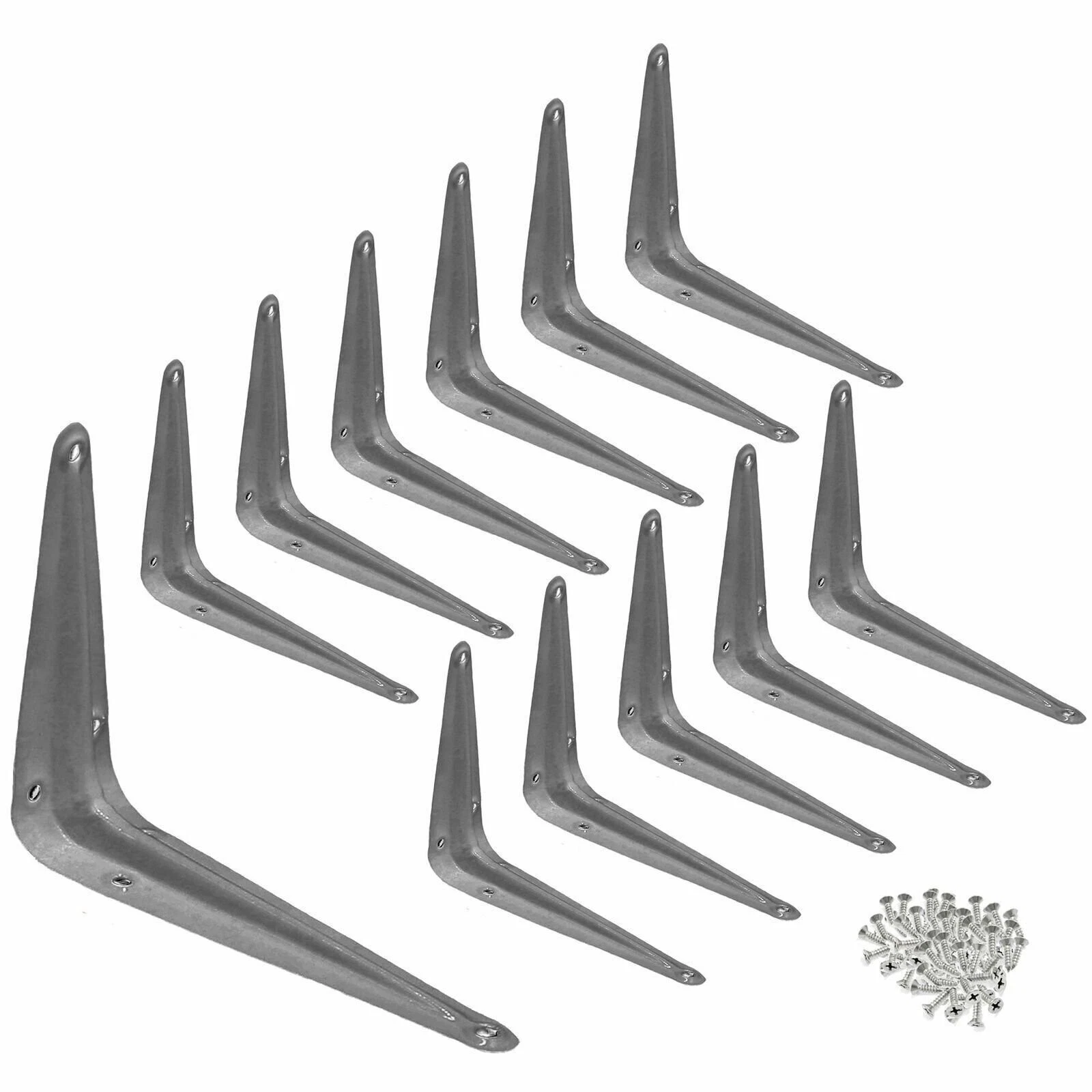 12 Pcs 4 X 5 In Utility Metal Wall Corner Shelving Shelf Brackets ...