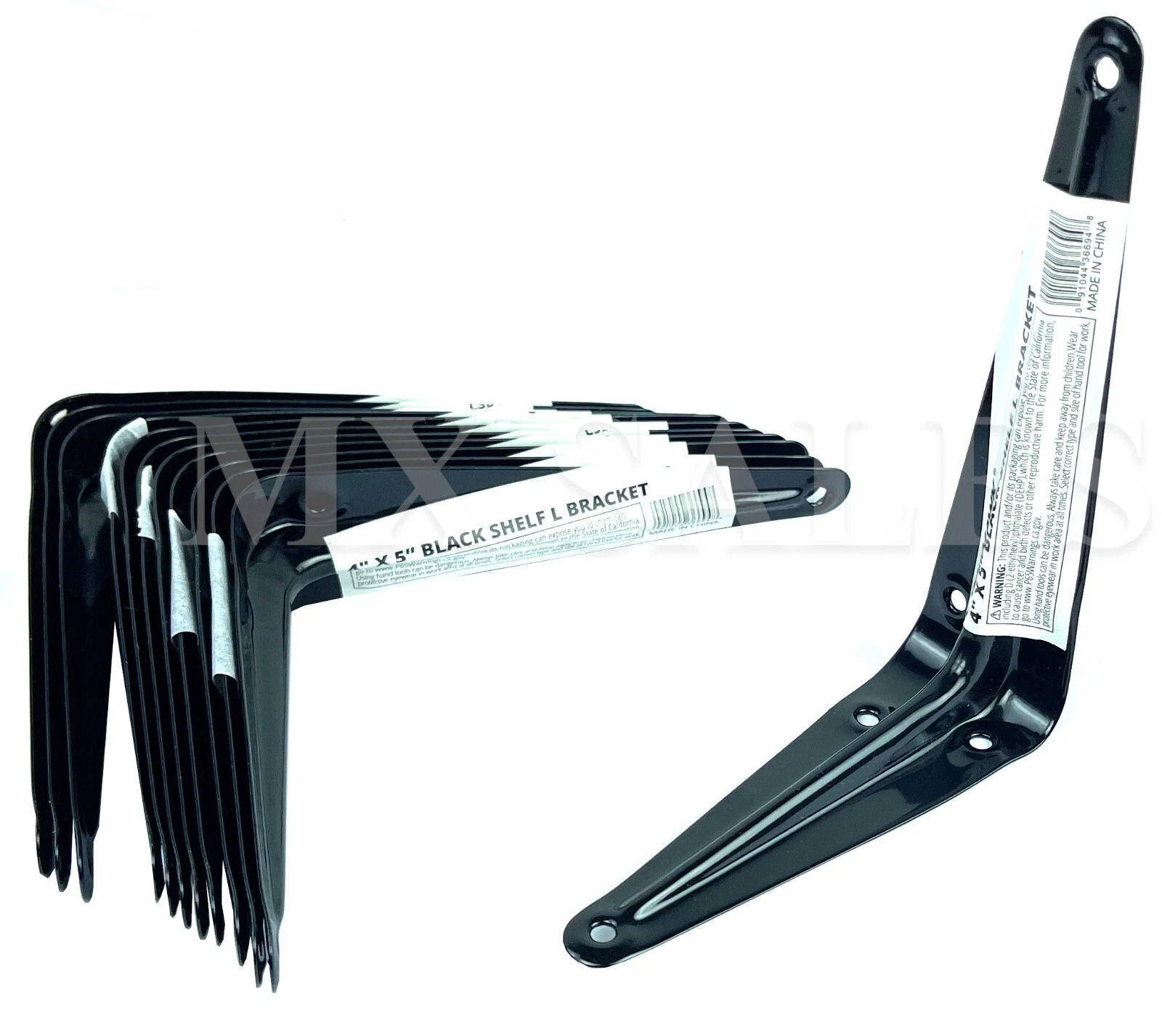 12 Pcs 4" X 5" Inch Utility L Metal Wall Shelf Corner Bracket Support ...