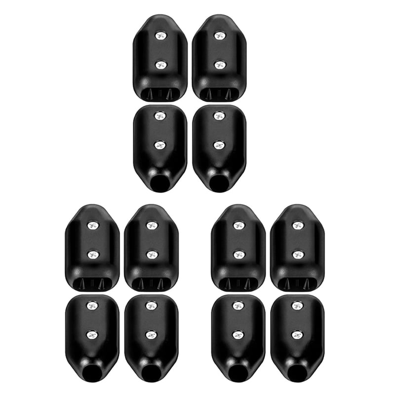 12 Pcs 5/8 Inch Rope Clamps Large Reusable Rope Clamp Black Plastic ...
