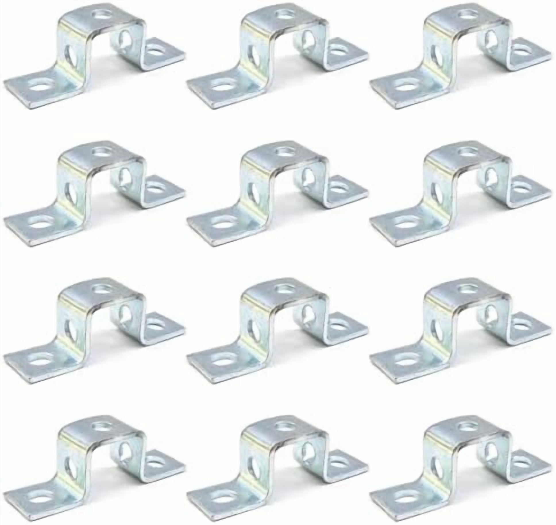 (12 Pcs) 5 Hole Steel Electrogalvanized U Shaped Strut Connector ...