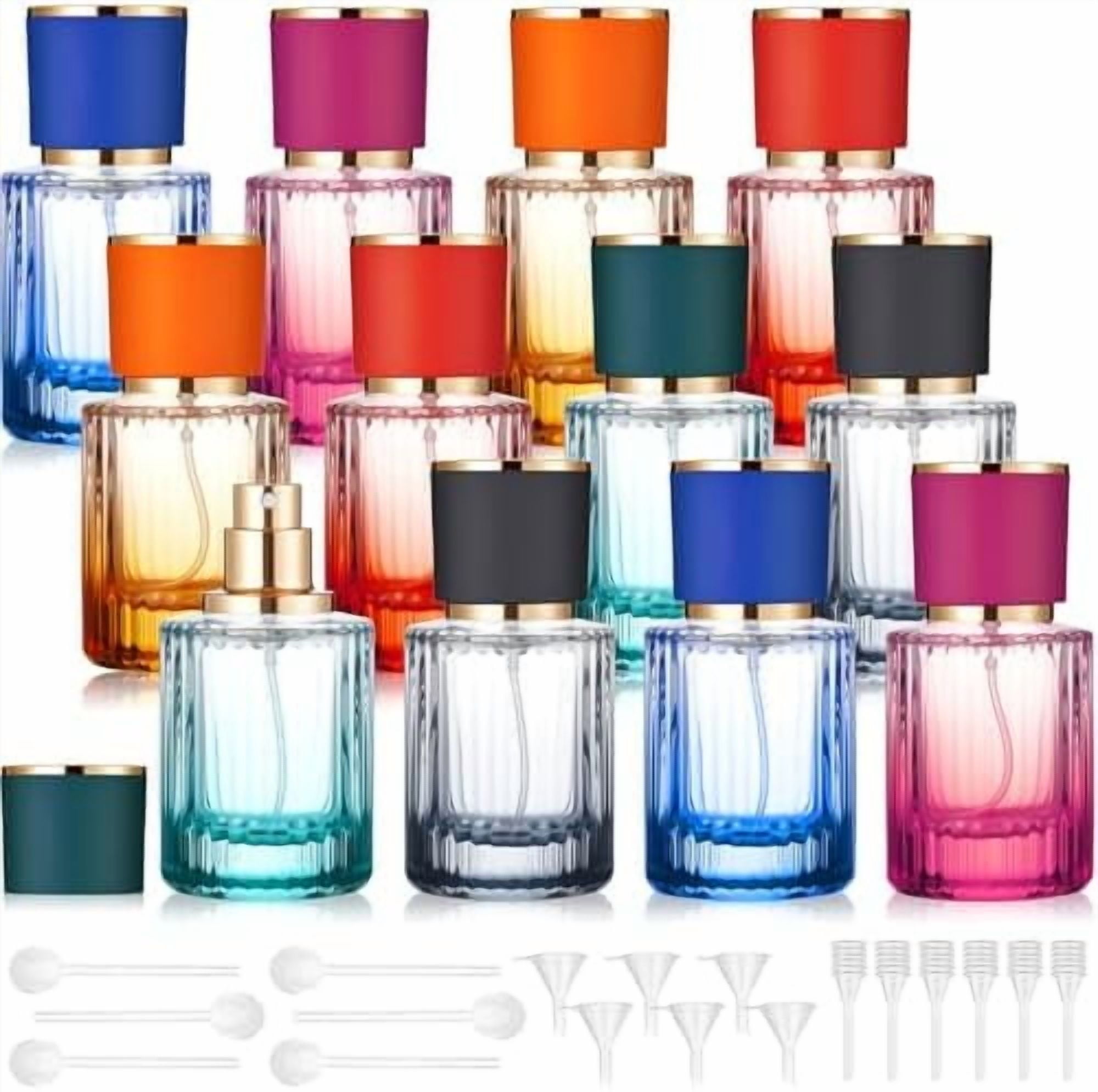 12 Pcs 50 ml Perfume Cologne Bottles Empty Refillable Travel Glass Chic ...
