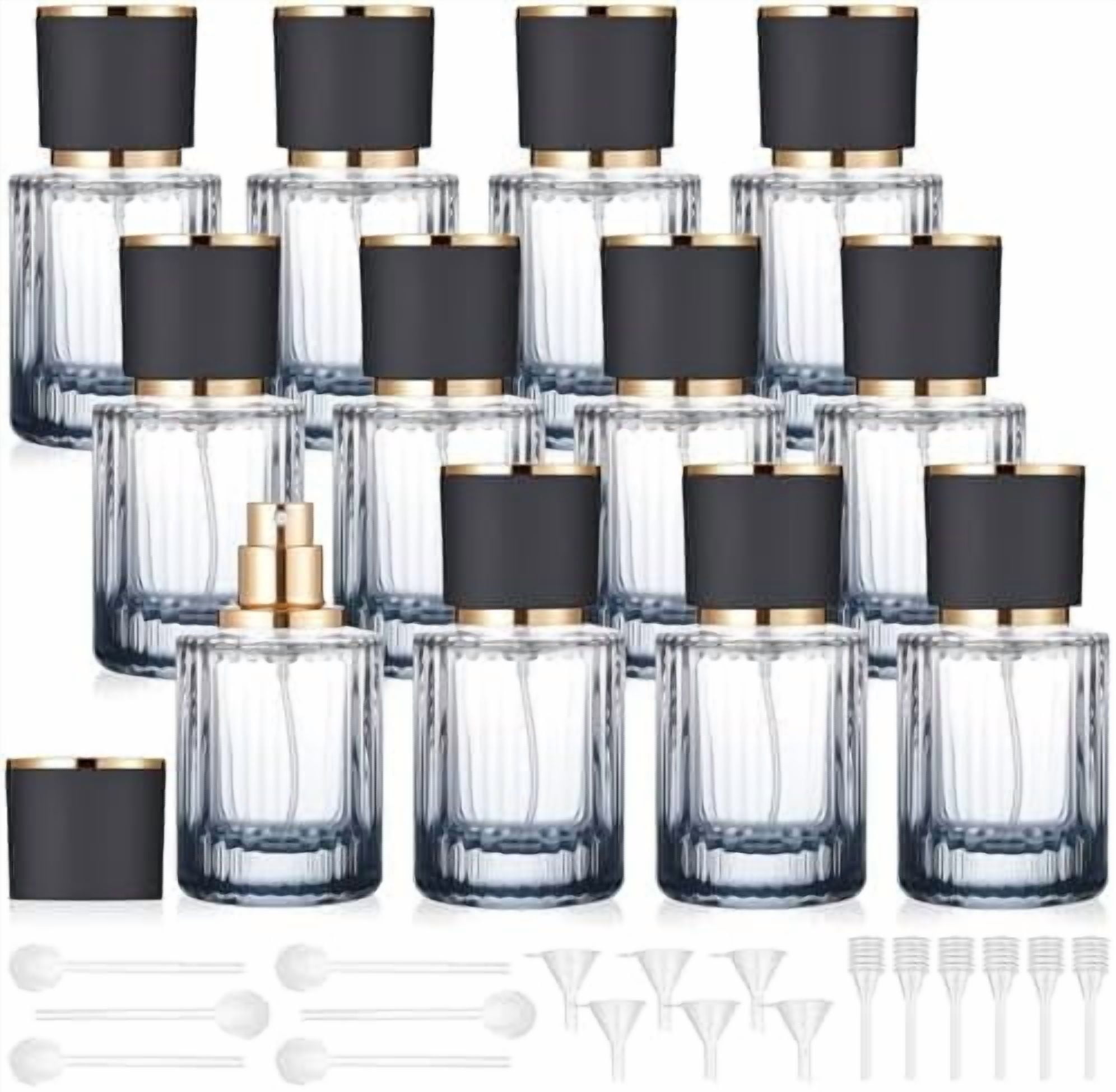 12 Pcs 50 ml Perfume Cologne Bottles Empty Refillable Travel Glass Chic ...