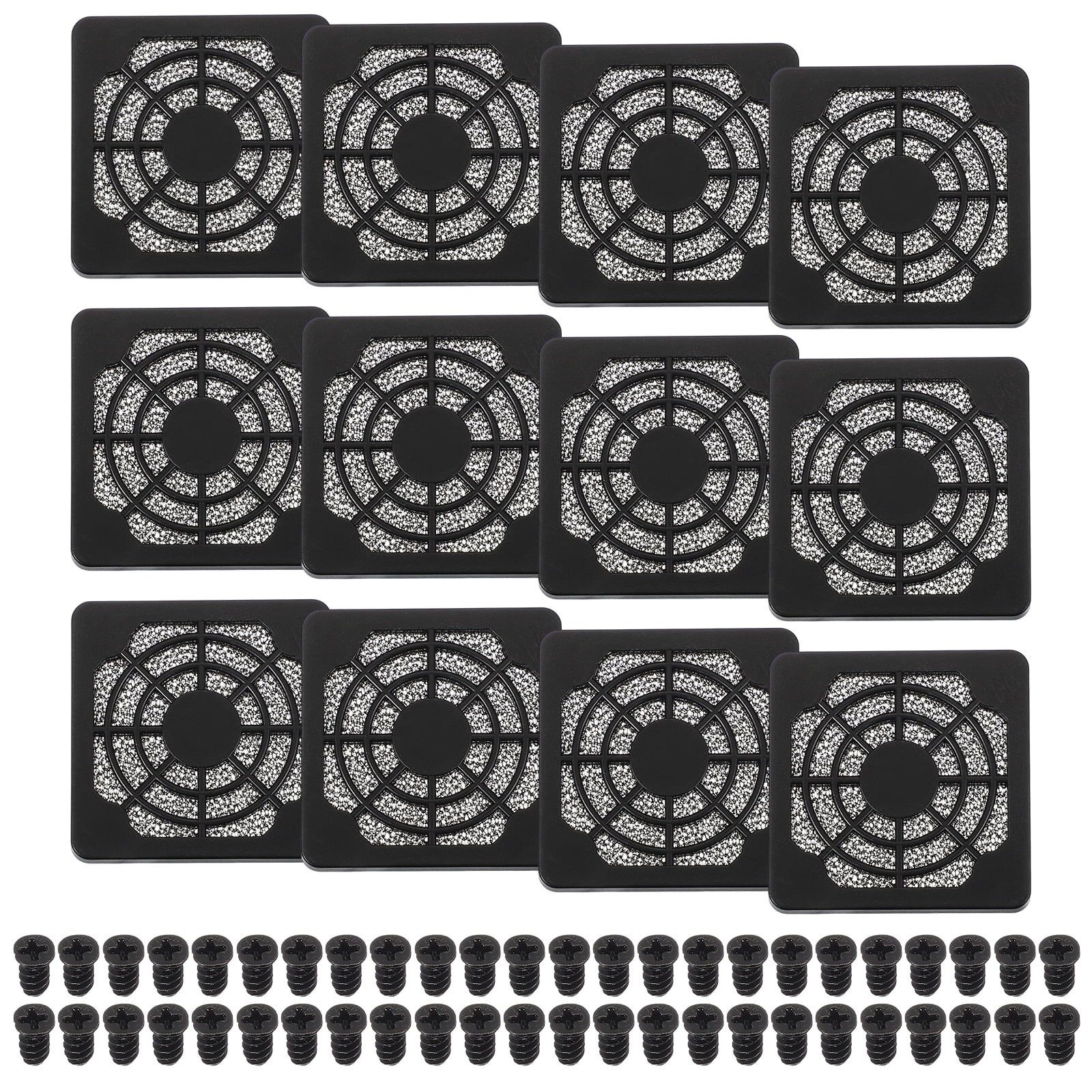 12 Pcs 50mm Fan Filter Grill Plastic Ventilation Grill Cover with ...