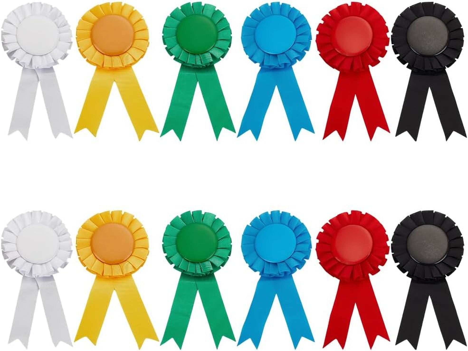 12 Pcs 6 Colors Award Ribbon Sets Blank Award Ribbon Honorable Award ...