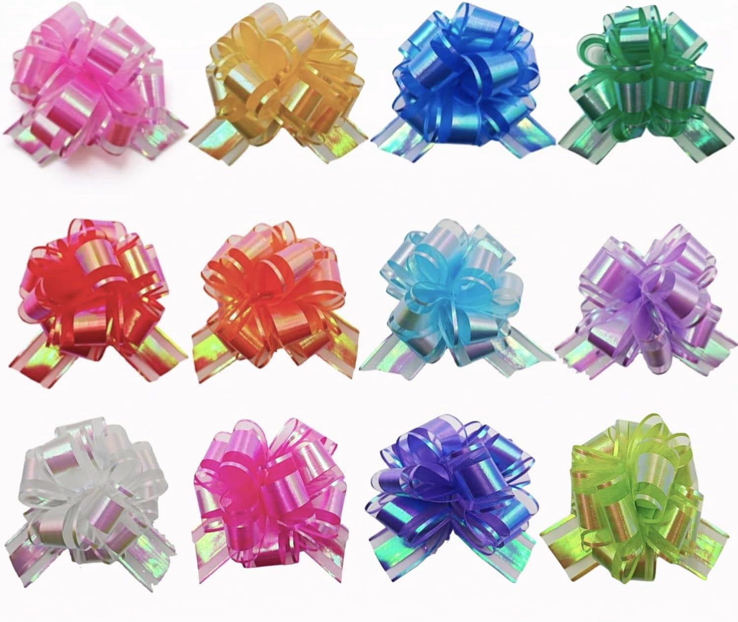 12 Pcs 6 Inch Multi Color Ribbon Bows - Big Gift Wrap Bows for Presents ...