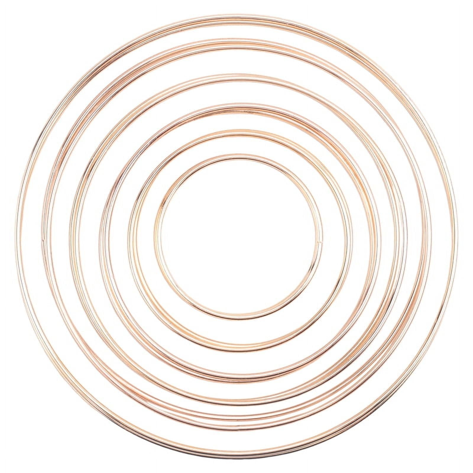 12 Pcs 6 Sizes Gold Dream Catcher Metal Rings Floral Hoops Wreath ...