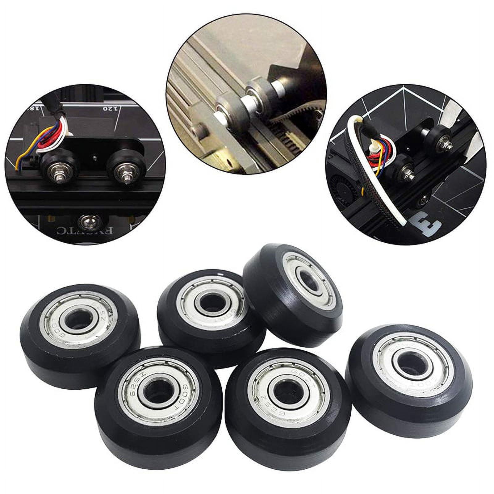 12 Pcs 625Zz Plastic Pulley Wheels with Bearings Gear for 3D Printer ...
