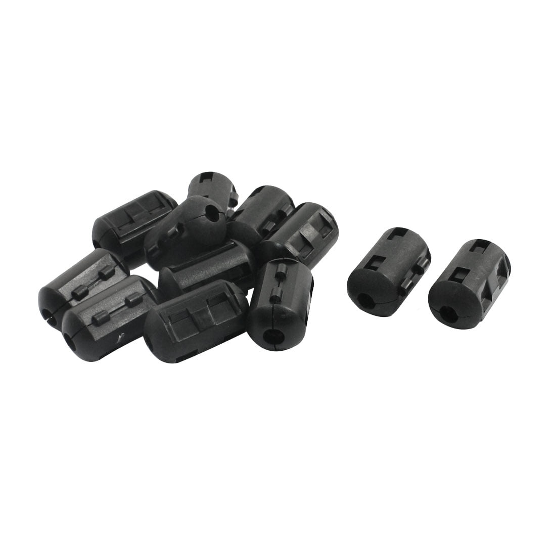 12 Pcs 6mm Dia USB Data Cable Cylinder EMI Ferrite Core Filter Black ...