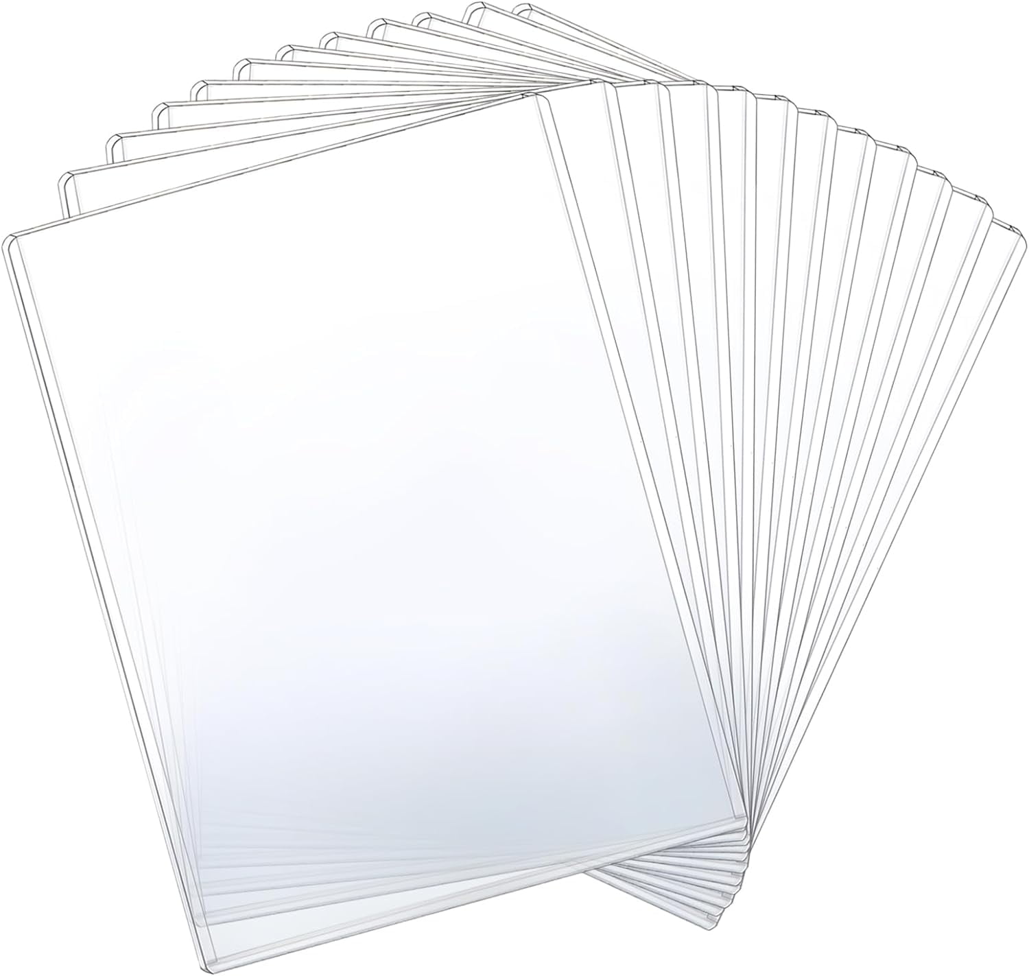 12 Pcs 8 1/2" x 11" Rigid Print Protectors - Clear Toploaders - Hard ...