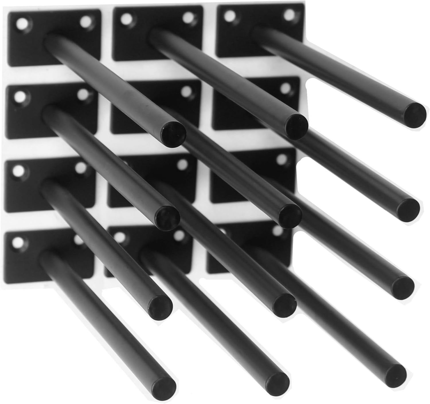 12 Pcs 8" Black Solid Steel Floating Shelf Bracket Blind Shelf Supports ...