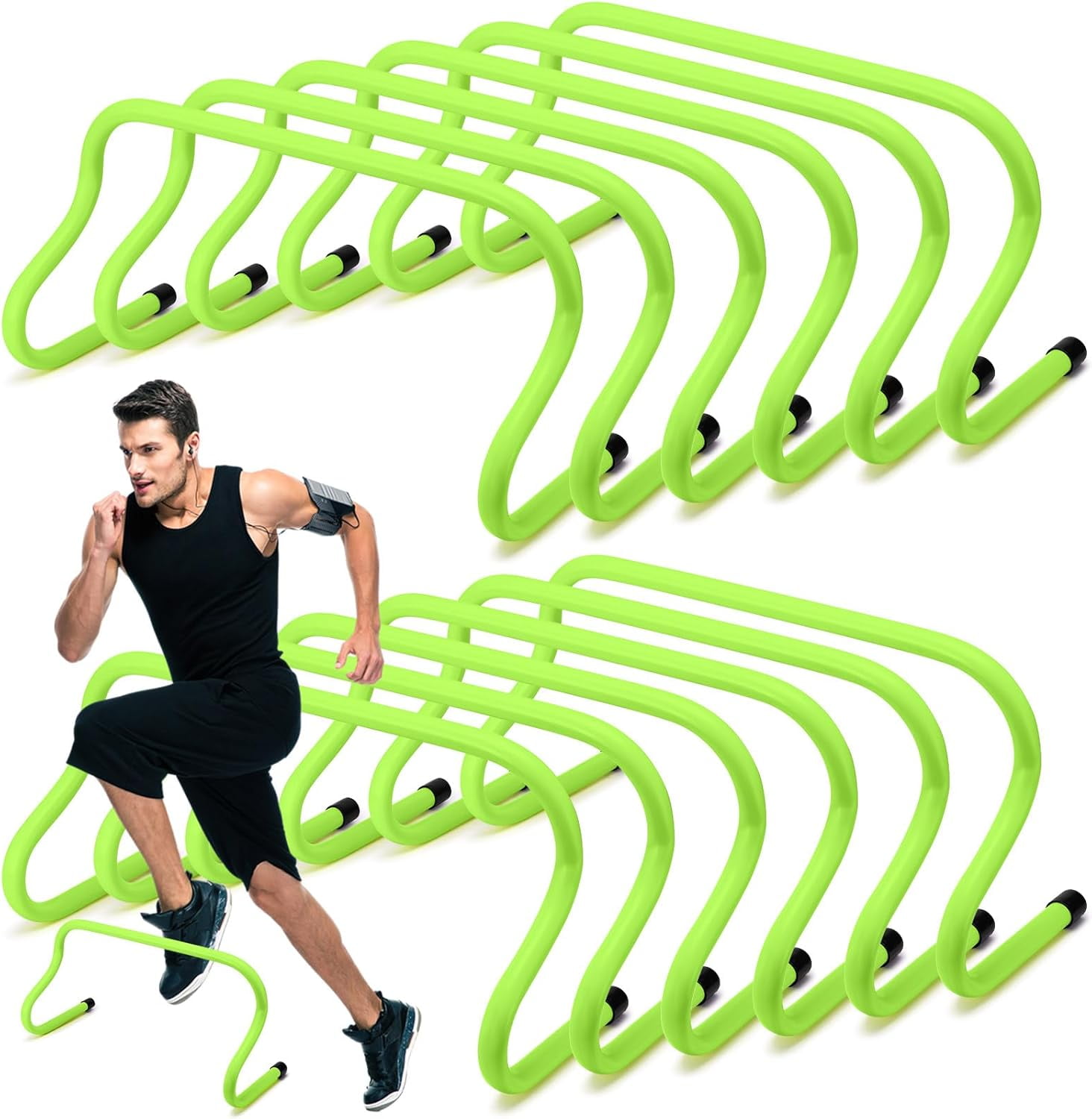 12 Pcs 9" Speed Training Agility Hurdles for Athletes Reliable Training ...