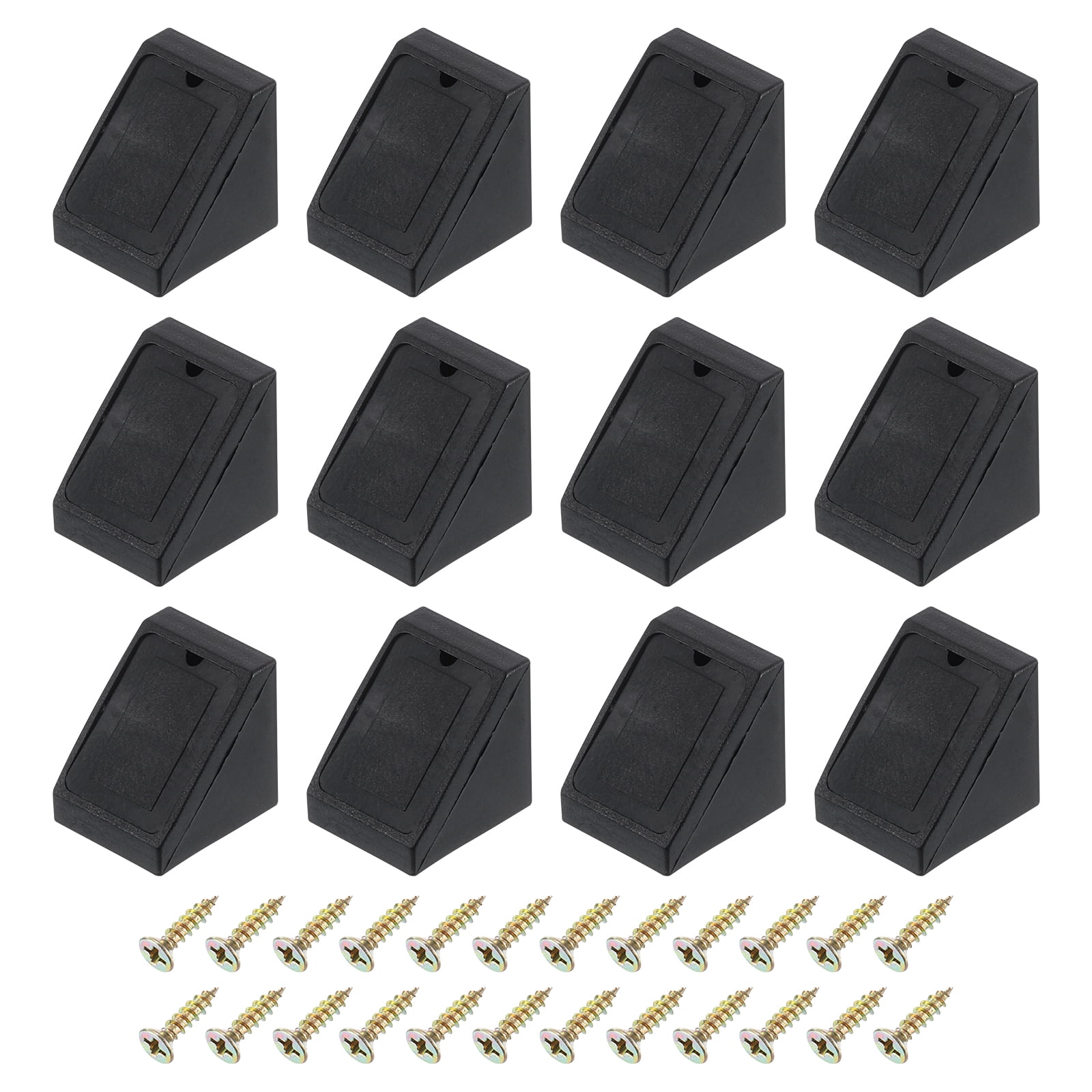 12 Pcs 90 Degree Plastic Corner Braces, 20x18x20mm Shelf Right Angle ...