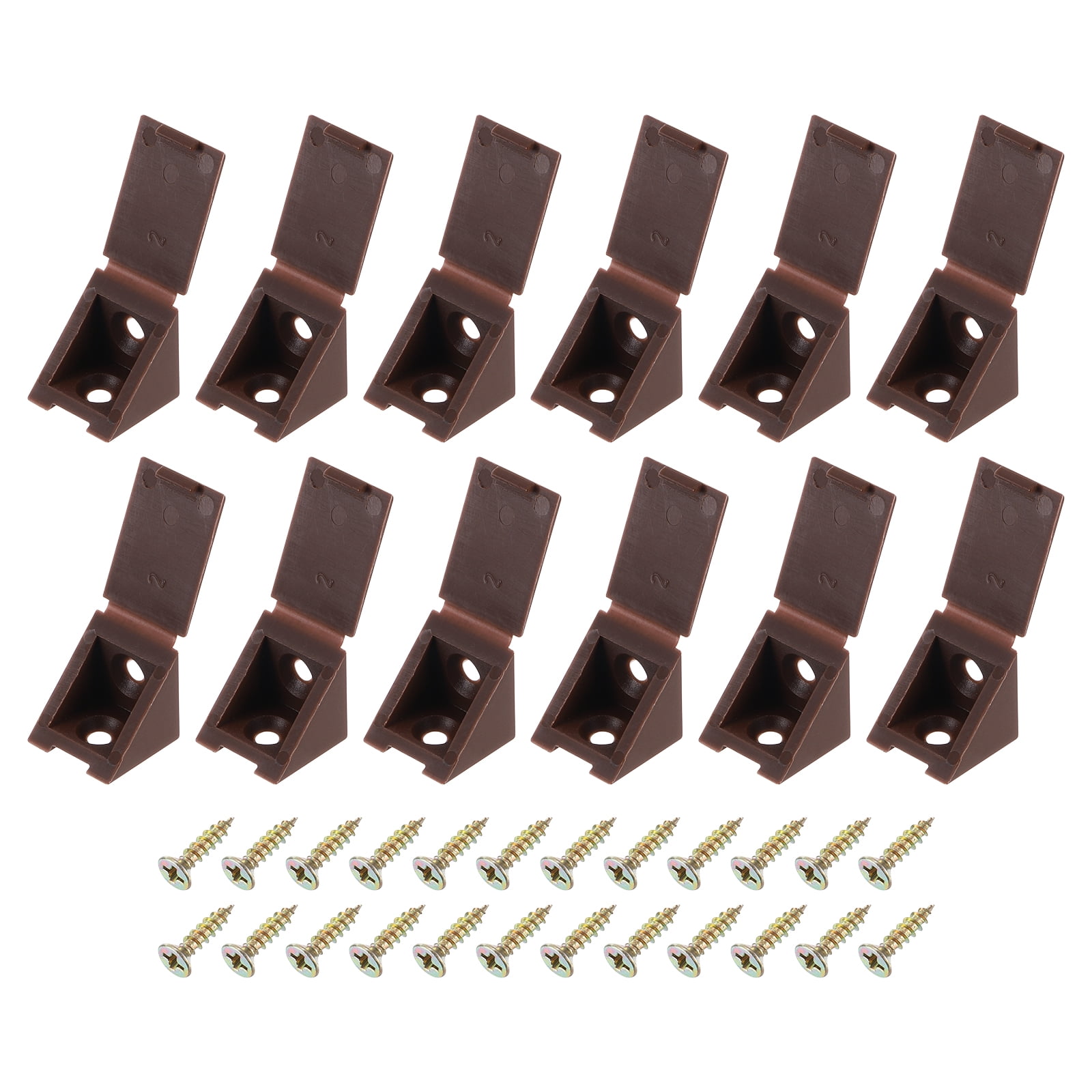 12 Pcs 90 Degree Plastic Corner Braces, 21x23x21mm Shelf Right Angle ...