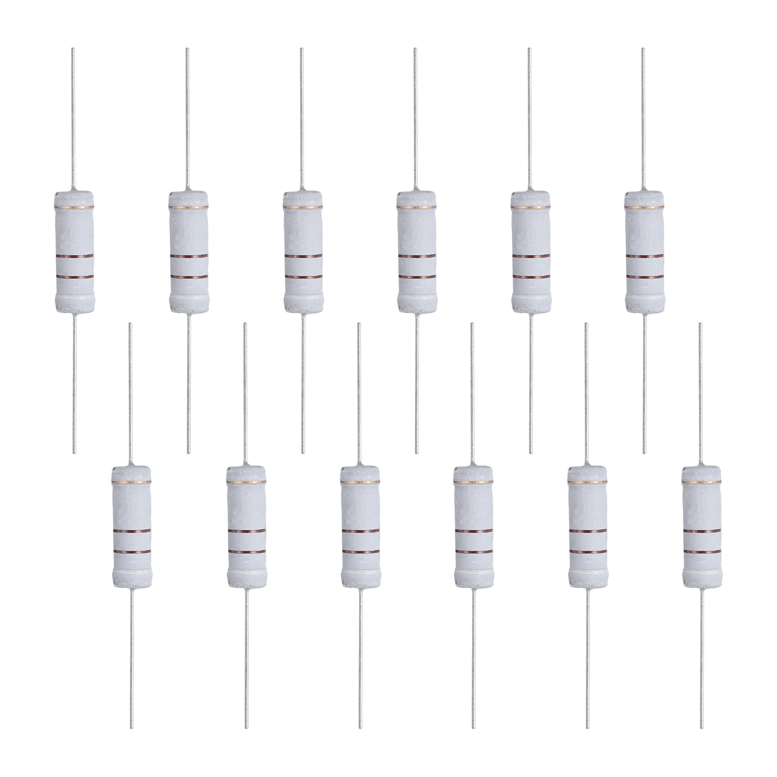 12 Pcs 910 ohm Resistor 5 Watt Metal Film Fixed Resistor for Breadboard ...