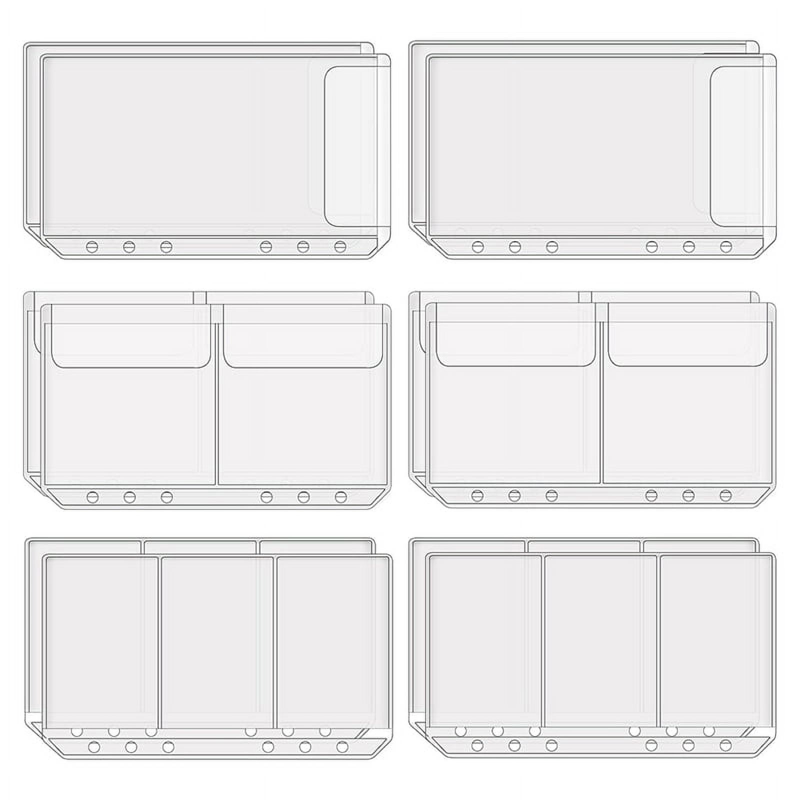 12 Pcs A6 Binder Pockets Cash Envelopes Clear Folder Organizer ...