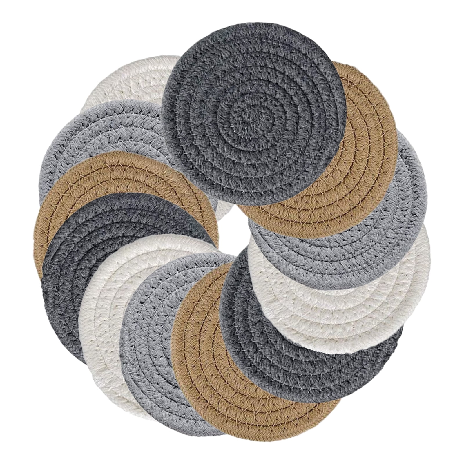 12 Pcs Absorbent Coasters for Drinks, 4.3"/Heat Resistant for Coffee ...