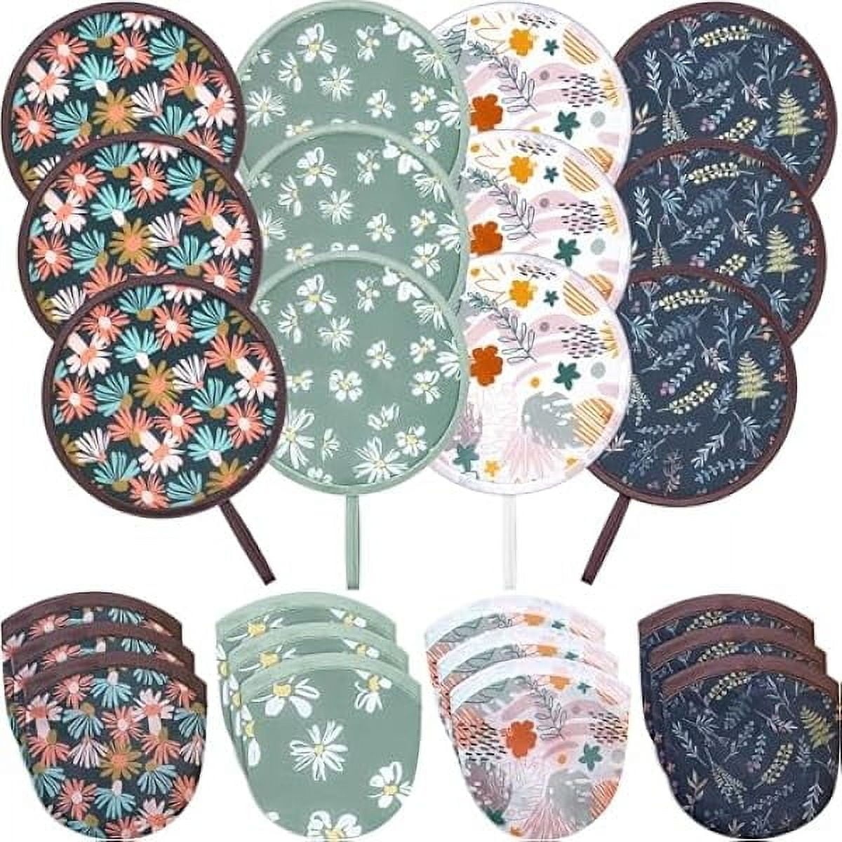12 Pcs Abstract Styles Foldable Flying Disc Fans with Bag, Handheld ...