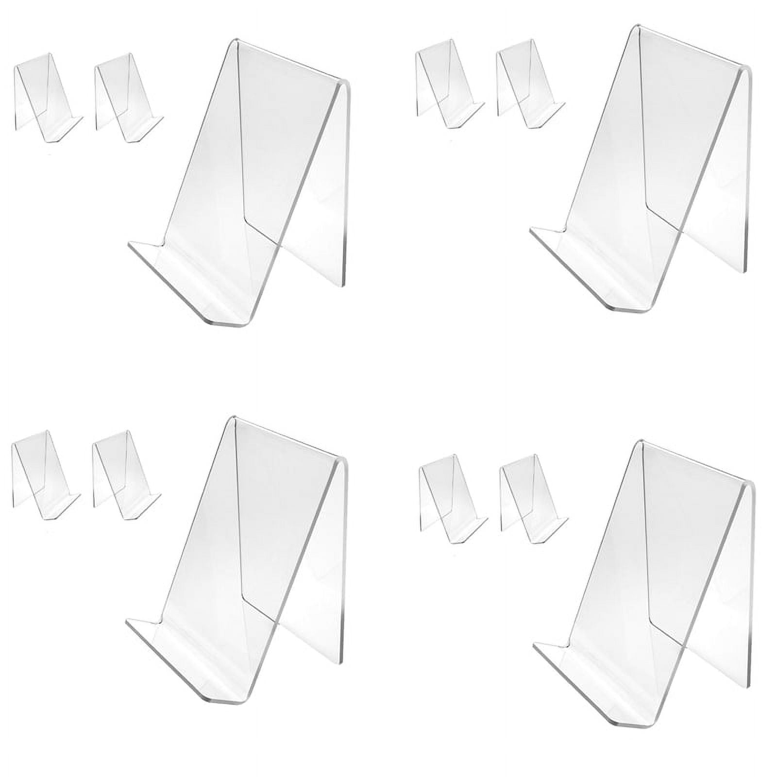 12 Pcs Acrylic Book Stand,Clear Acrylic Display Stand, Clear Holder for ...