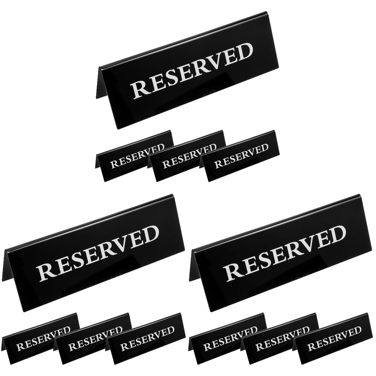 12 Pcs Acrylic Reserved Sign Party Reserved Table Sign Reserved Seating ...