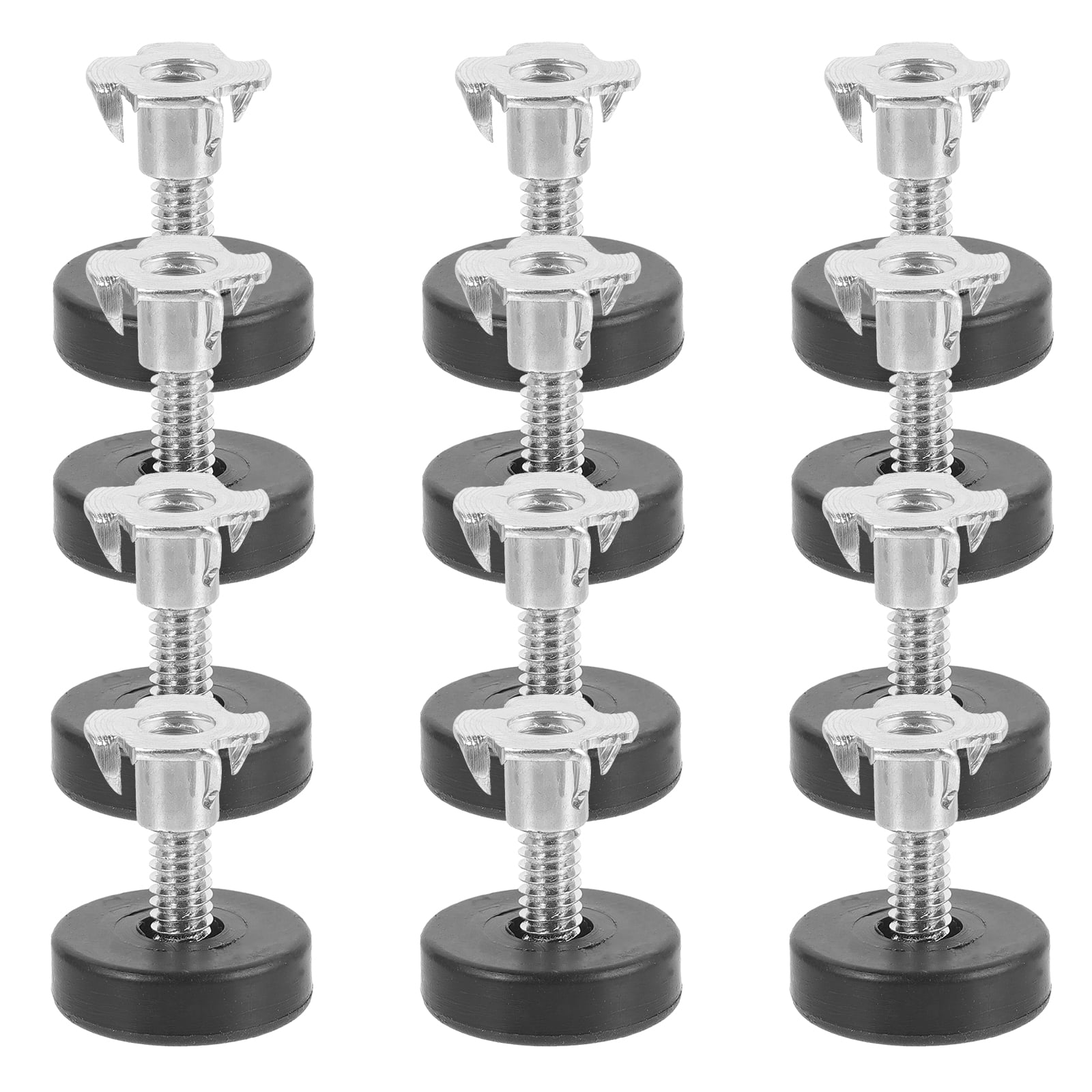12 Pcs Adjustable Sofa Furniture Balance Feet with Square Nut Threaded ...