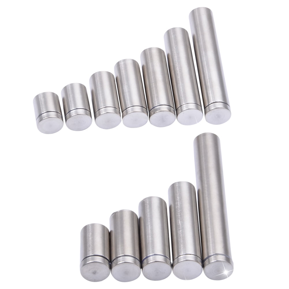 12 Pcs Advertising Pin Frame Glass Nail Sign Screw Nails Emblems ...