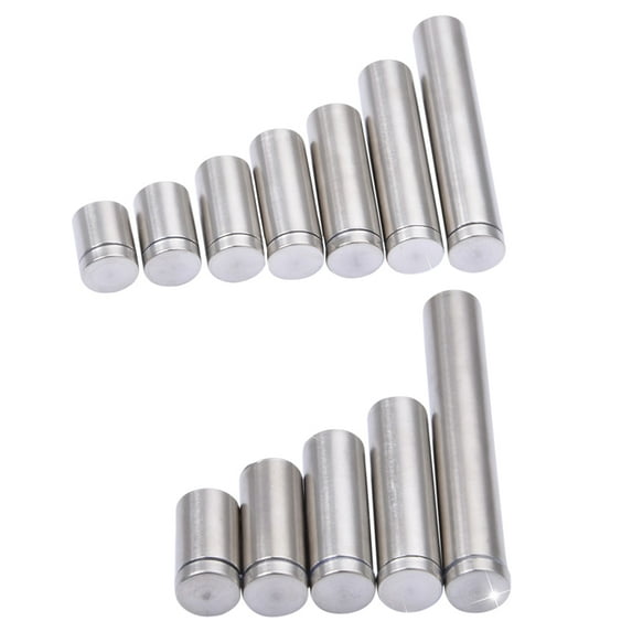 12 Pcs Advertising Pin Frame Glass Nail Sign Screw Nails Emblems ...